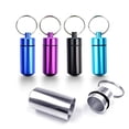 5 Pack Keychain Pill Holder,Waterproof Mini Aluminum Pill Case,Portable ...