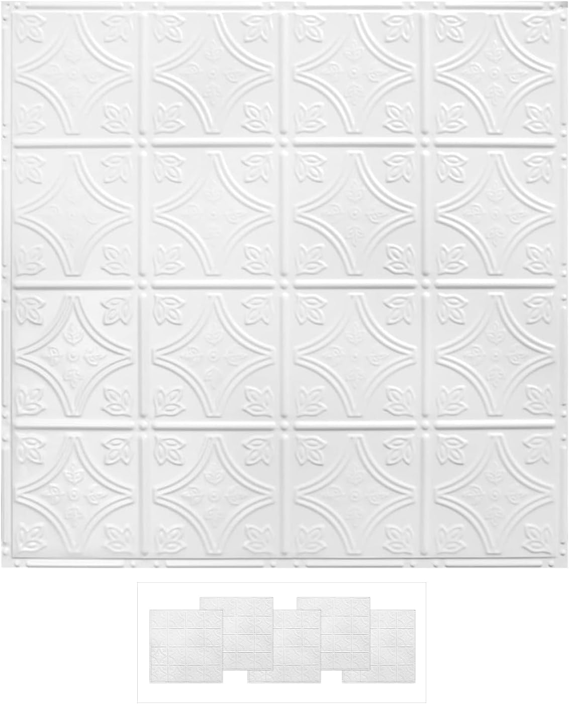 [5 Pack Kit 24" x 24" 100% Tin Nail-Up Ceiling Tiles | Pattern #3 ...