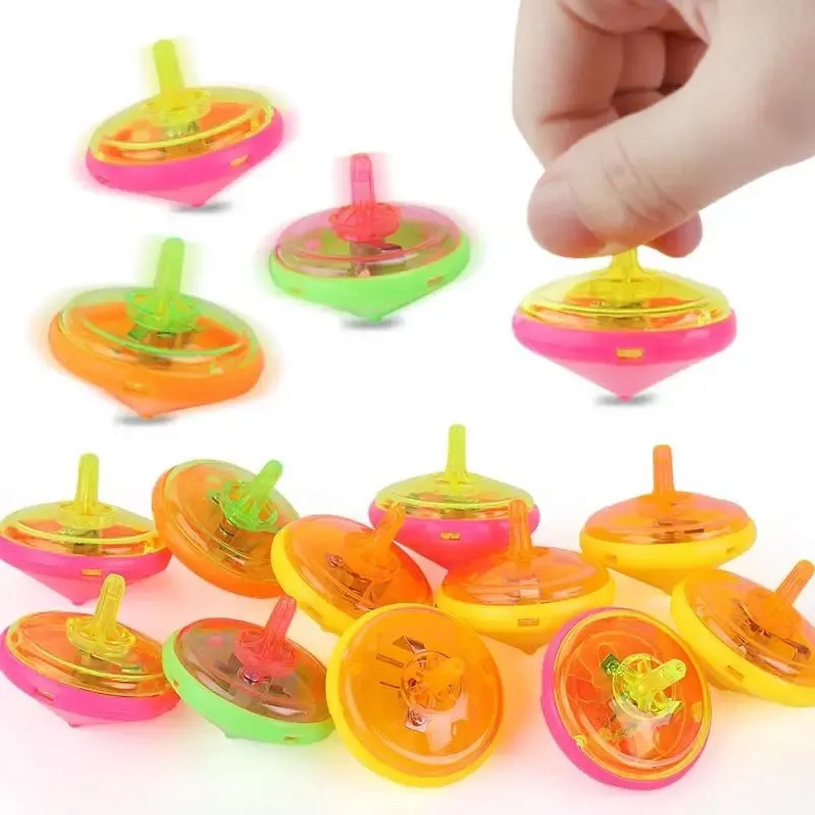 5 Pack LED Light Up Flashing Mini Spinning Tops with Gyroscope ...