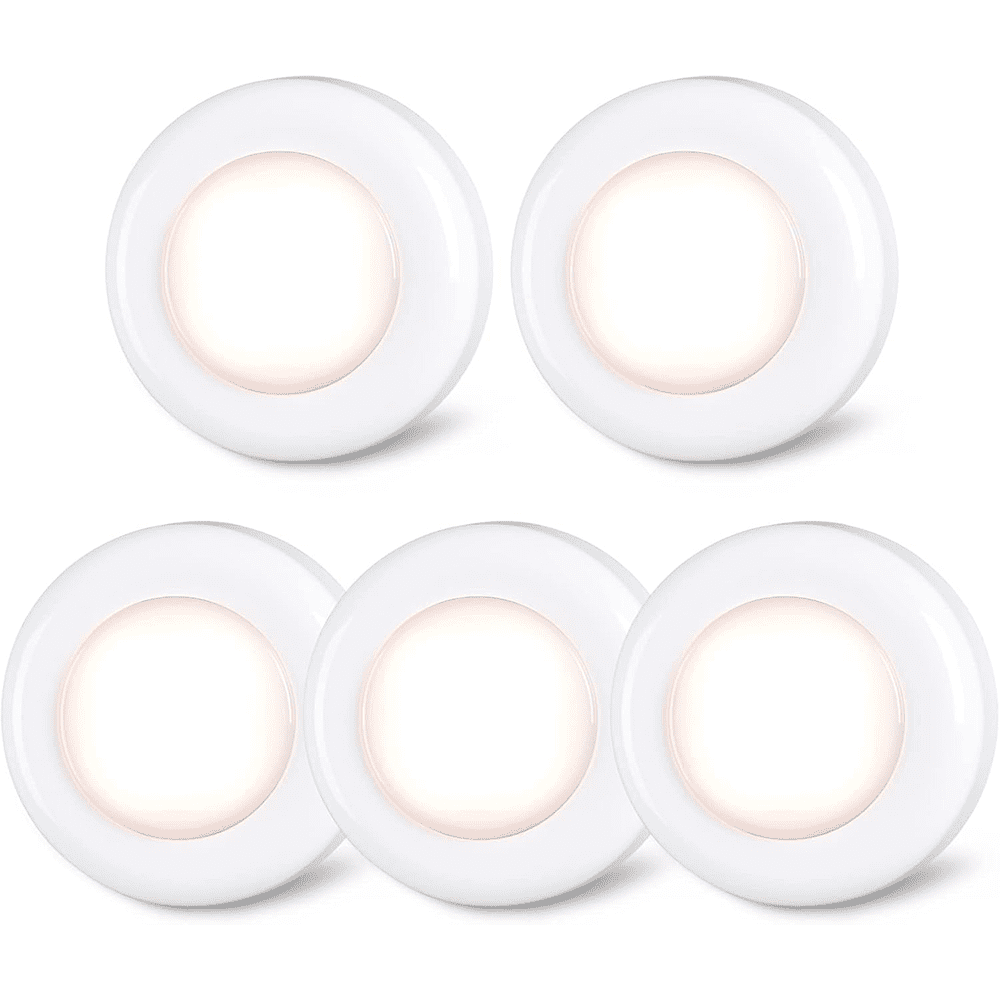 5 Pack LED Push Tap Light, 2.8" Mini Night Touch LED Lamp, Portable ...