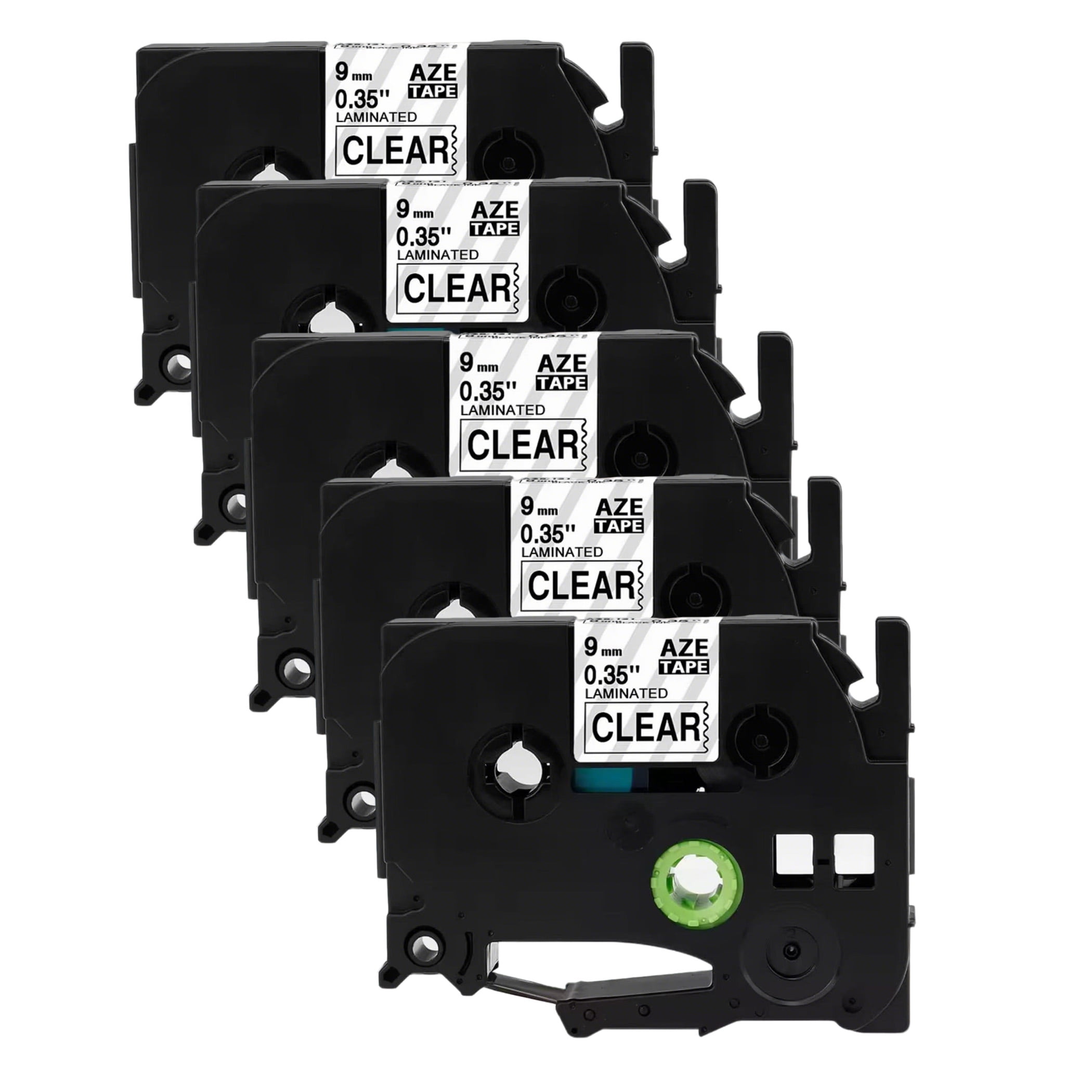 5 Pack Label Maker Tape Laminated Replacement for Brother P-Touch Label ...