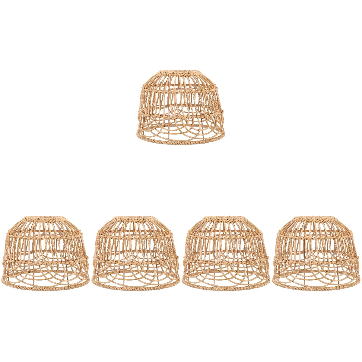 5 Pack Lamp Shade for Pendant Bulb Rattan Lampshade - Walmart.com