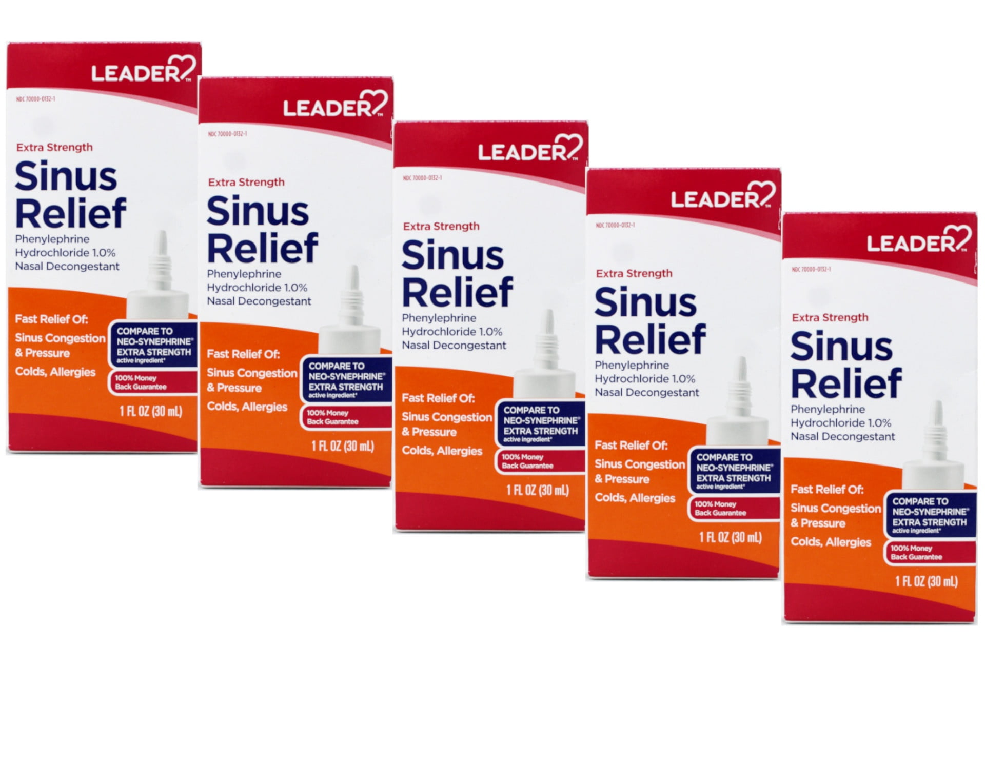 Leader Extra Strength Sinus Relief, Fast Acting, Sinus Decongestant ...