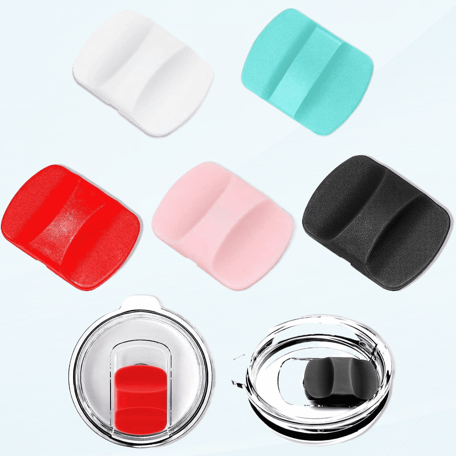 5 Pack Leakproof Replacement Lids Magnetic Slider Fit Yeti Tumbler Lid ...