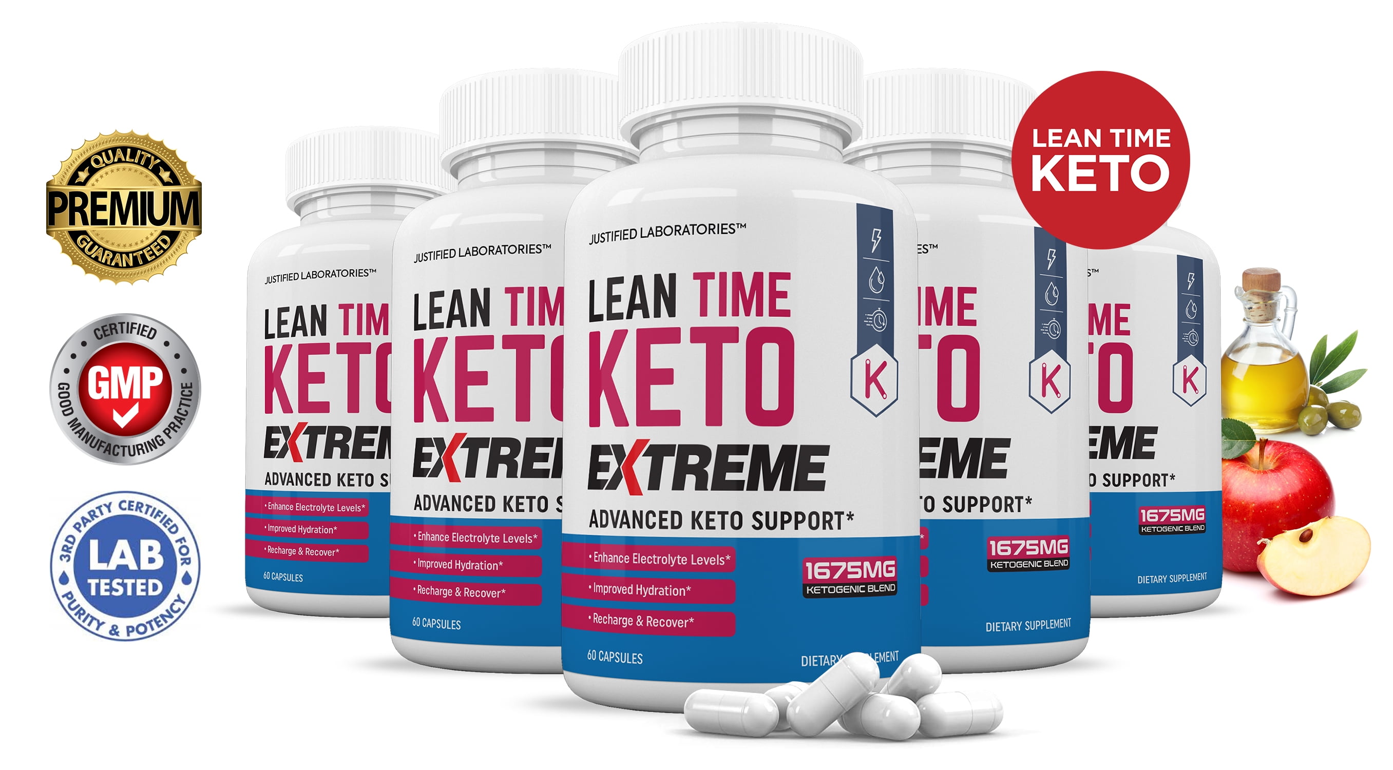 (5 Pack) Lean Time Keto ACV Extreme Pills 1675mg Alternative to Gummies ...