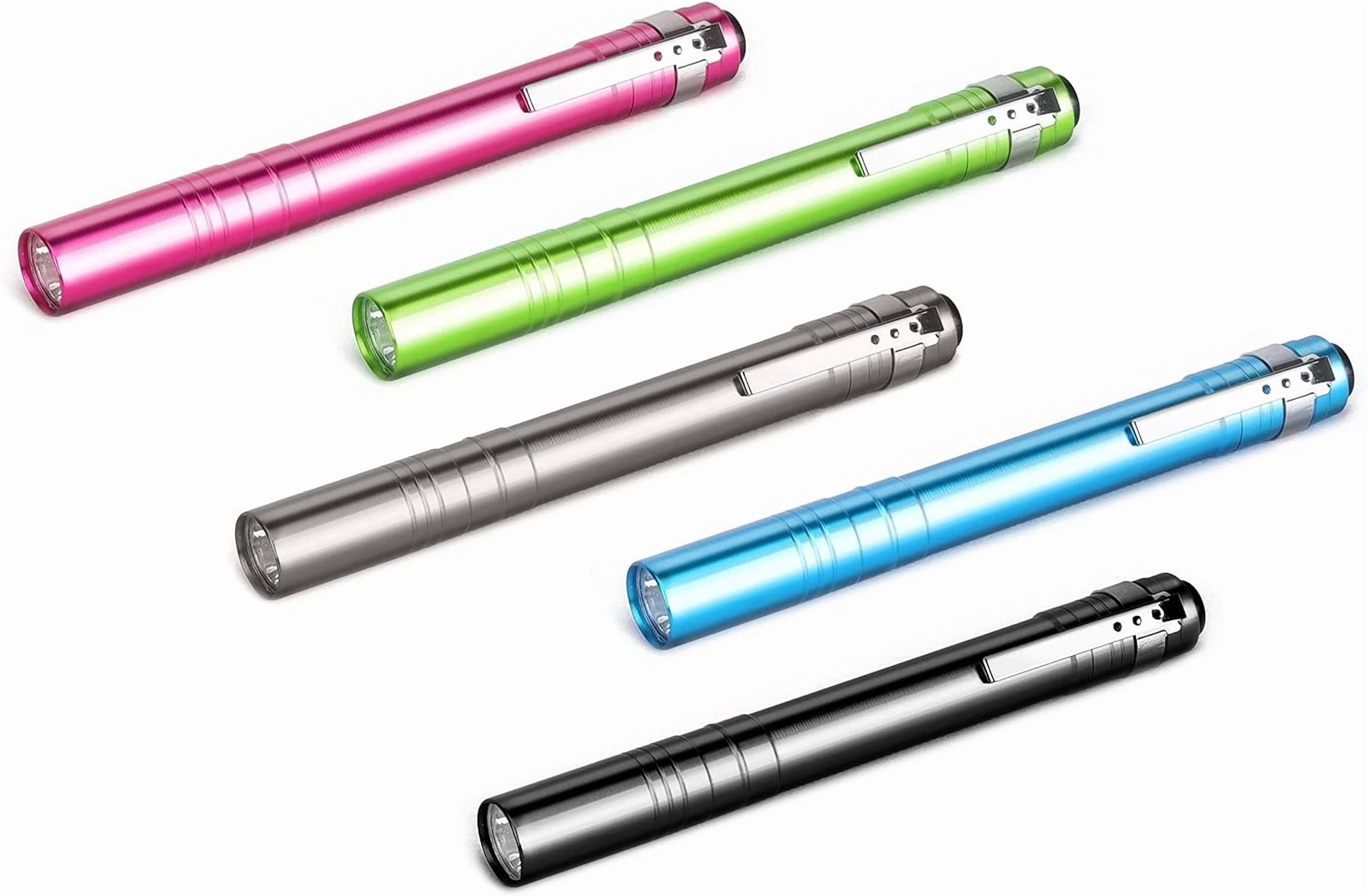 5-Pack Led Penlight Set With 10-Piece Pre-Installed Batteries, Aluminum ...