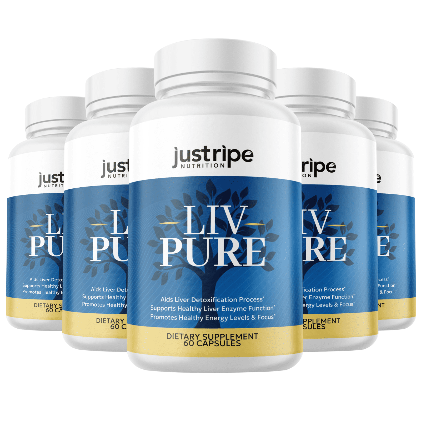 5 Pack Liv Pure Capsules For Liver Detox Support - Liv Pure Weight Loss ...