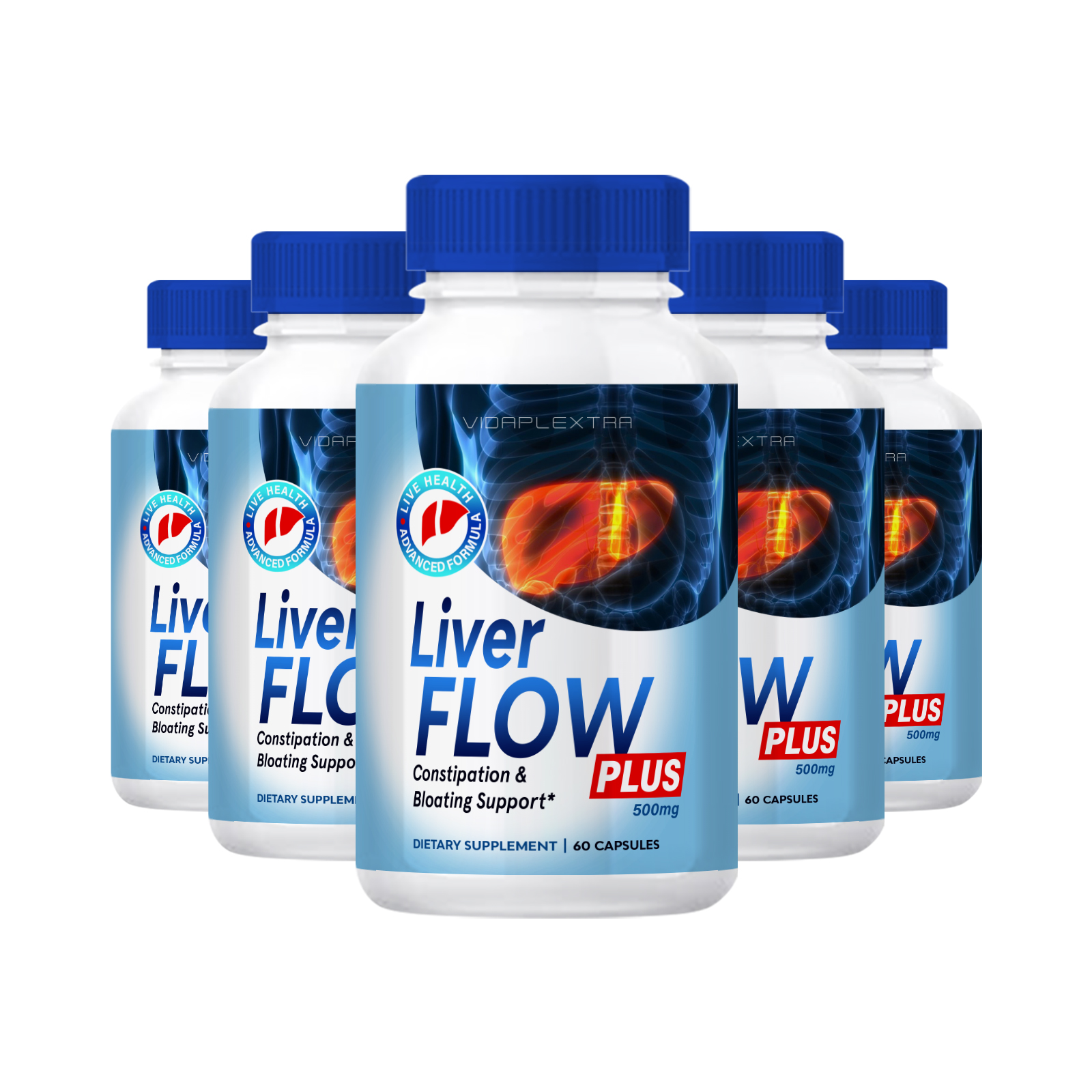 (5 Pack) Liver Flow Capsules - Liver Flow Plus Capsules - Walmart.com