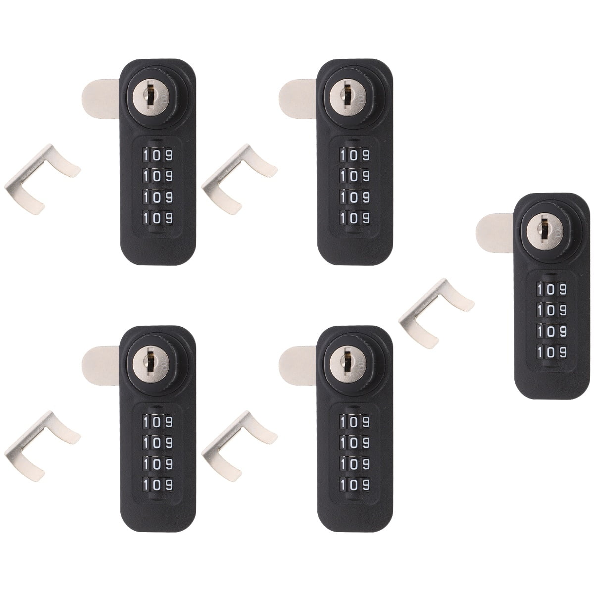 5 Pack Locks for Lockers Combination Cam Universal 4- Mechanical ...