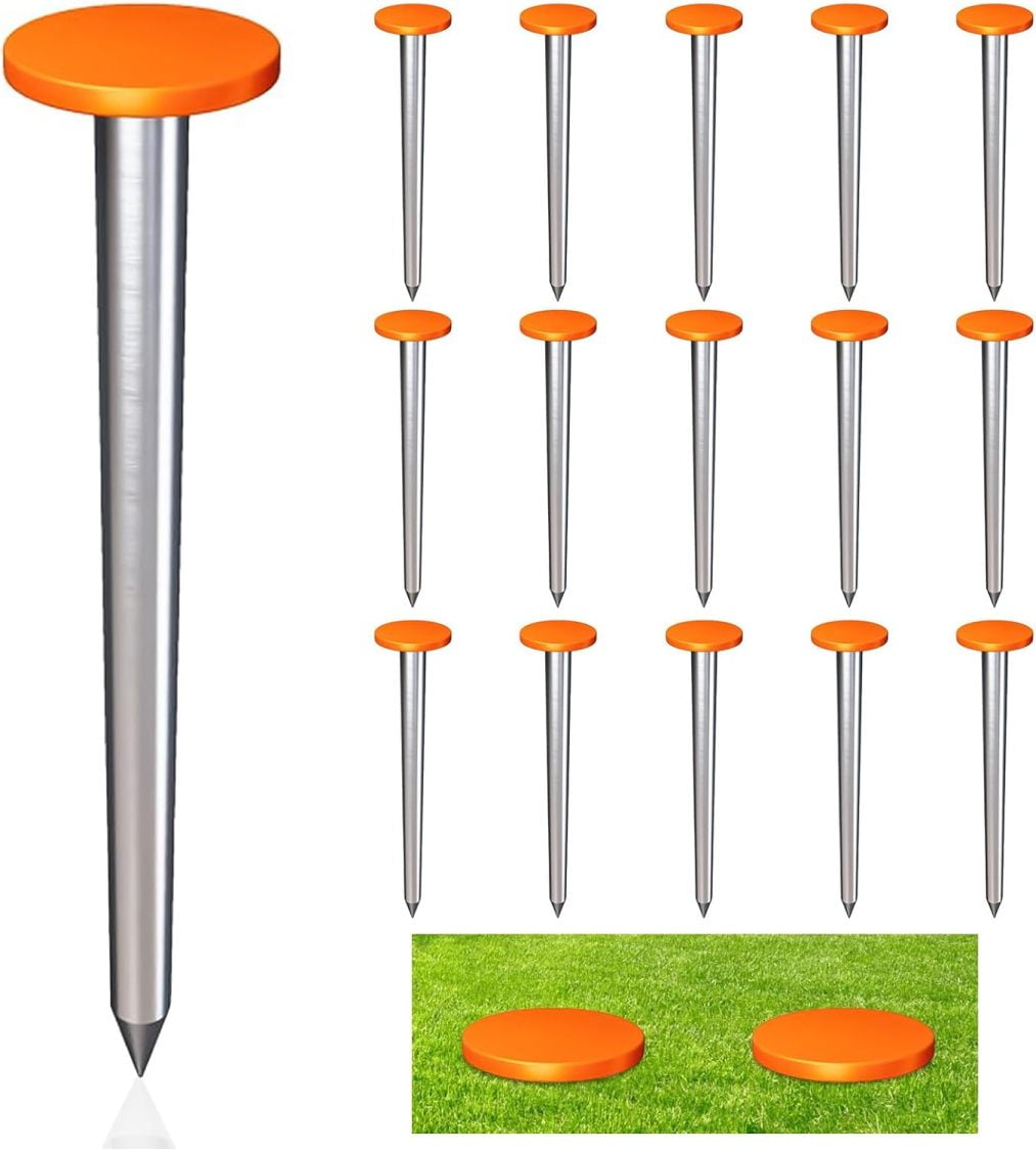 5 Pack Low Profile Survey Stakes Stainless Steel Heavy Duty Survey ...