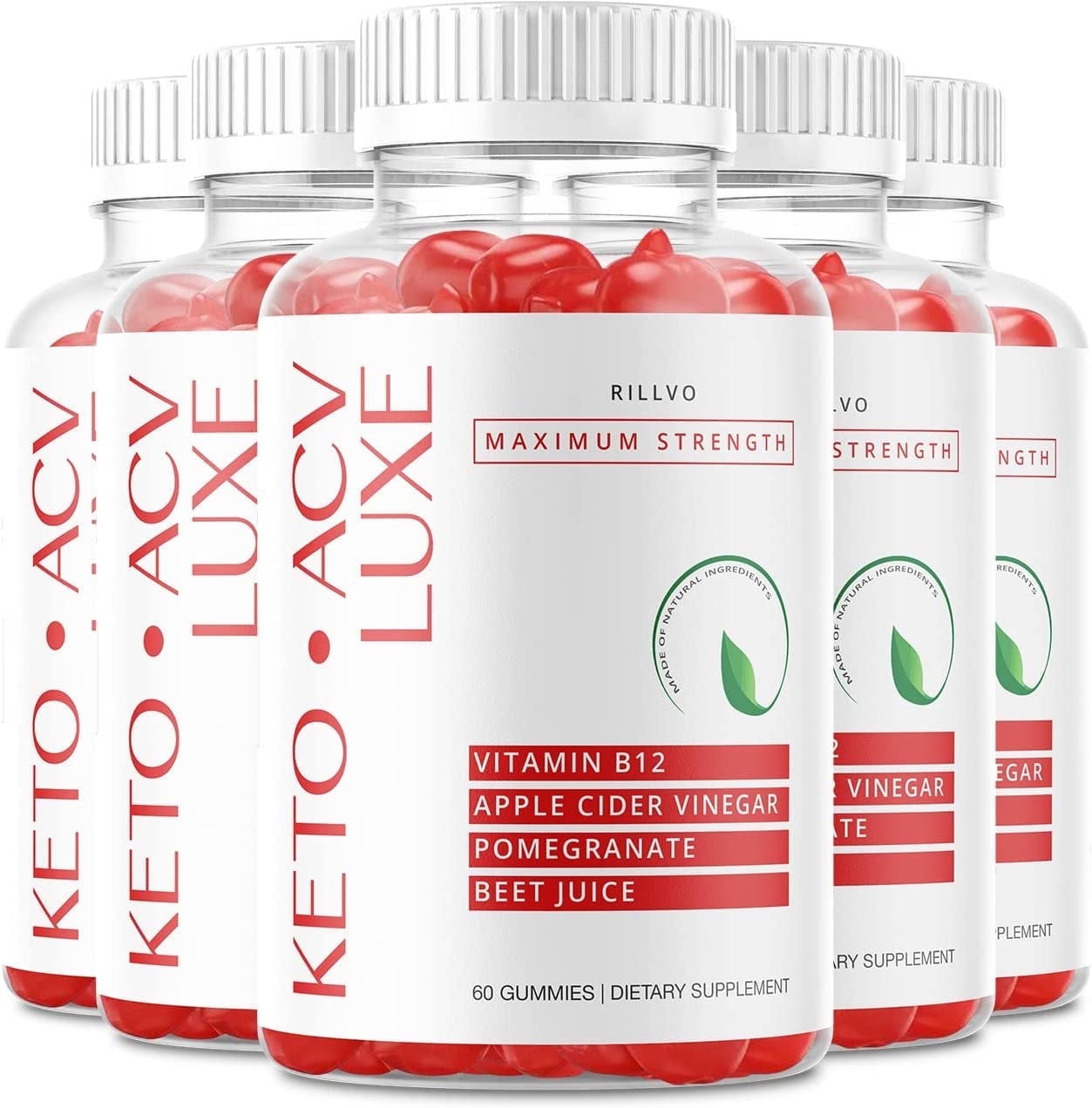 Luxe Keto ACV Gummies Advanced Formula, Diet Sugar Chewable, 300 Pack - Walmart.com