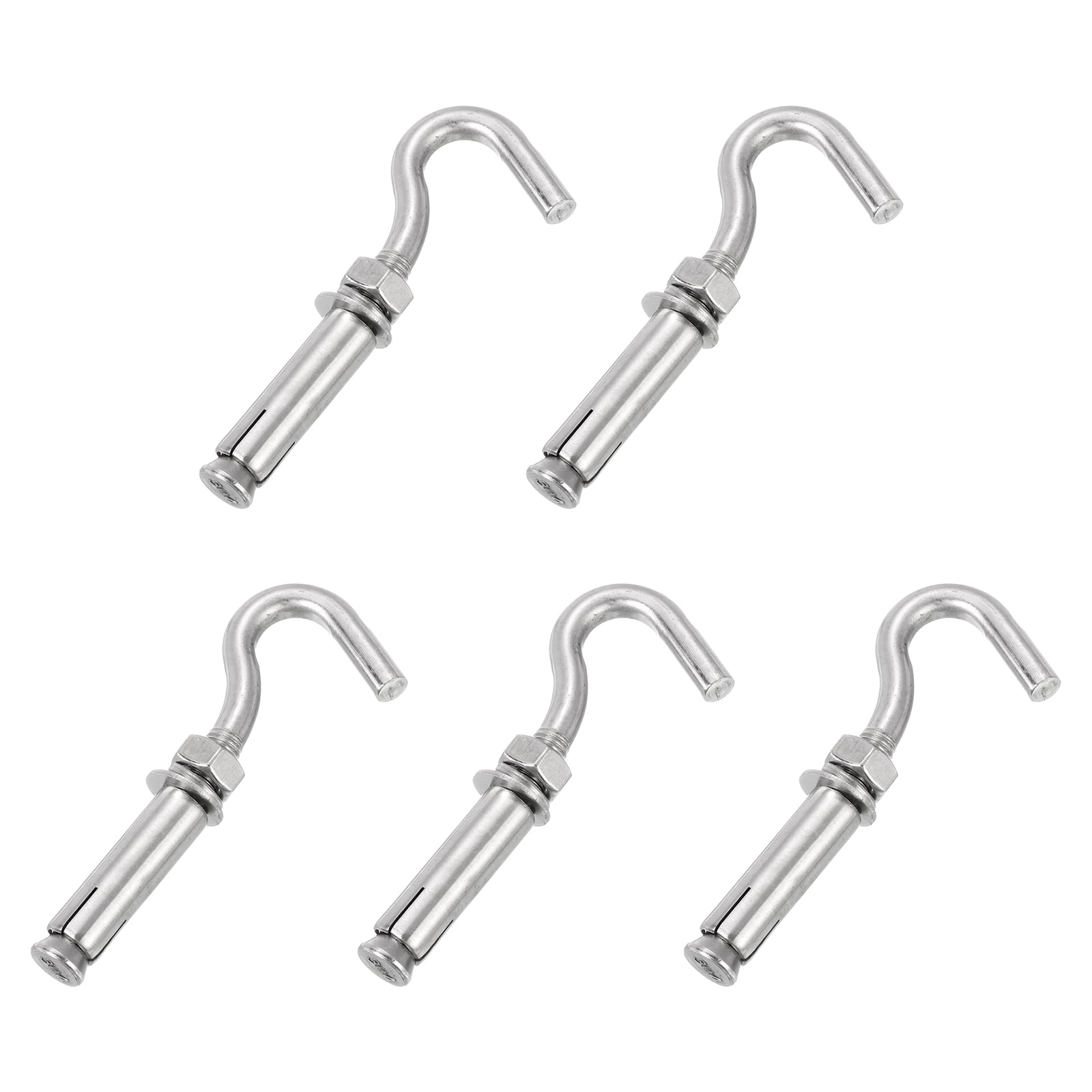 5 Pack M10 304 Stainless Steel Expansion Hook, Standard Open Cup ...