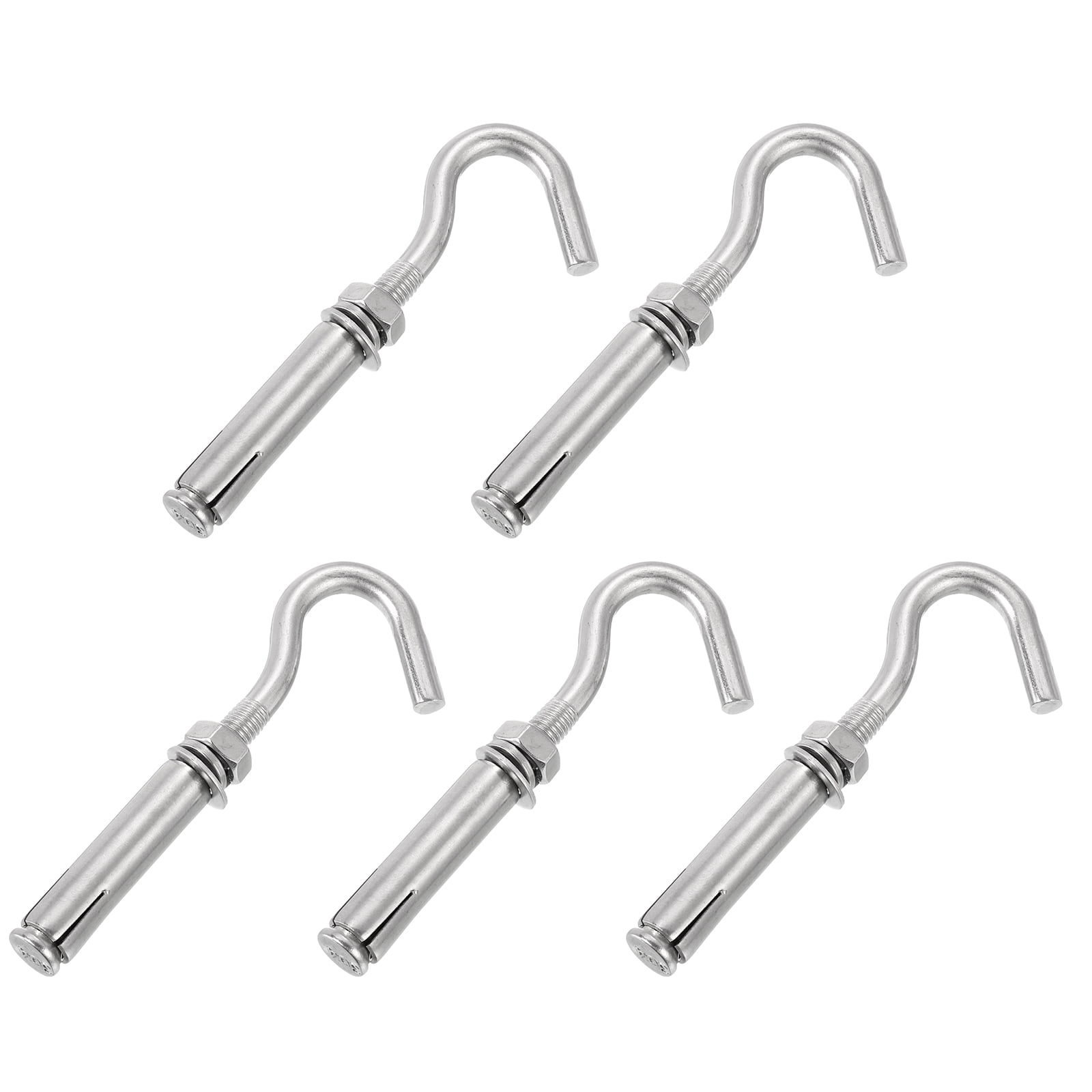 5 Pack M8 304 Stainless Steel Expansion Hook, Standard Open Cup ...