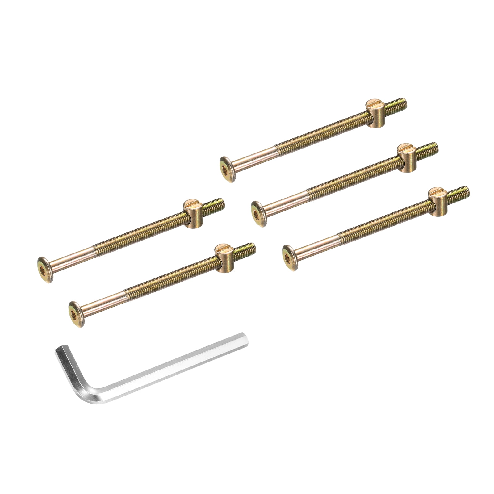 5 Pack M8x110mm Hex Socket Head Screws Bolt with Barrel Nuts & M5 ...