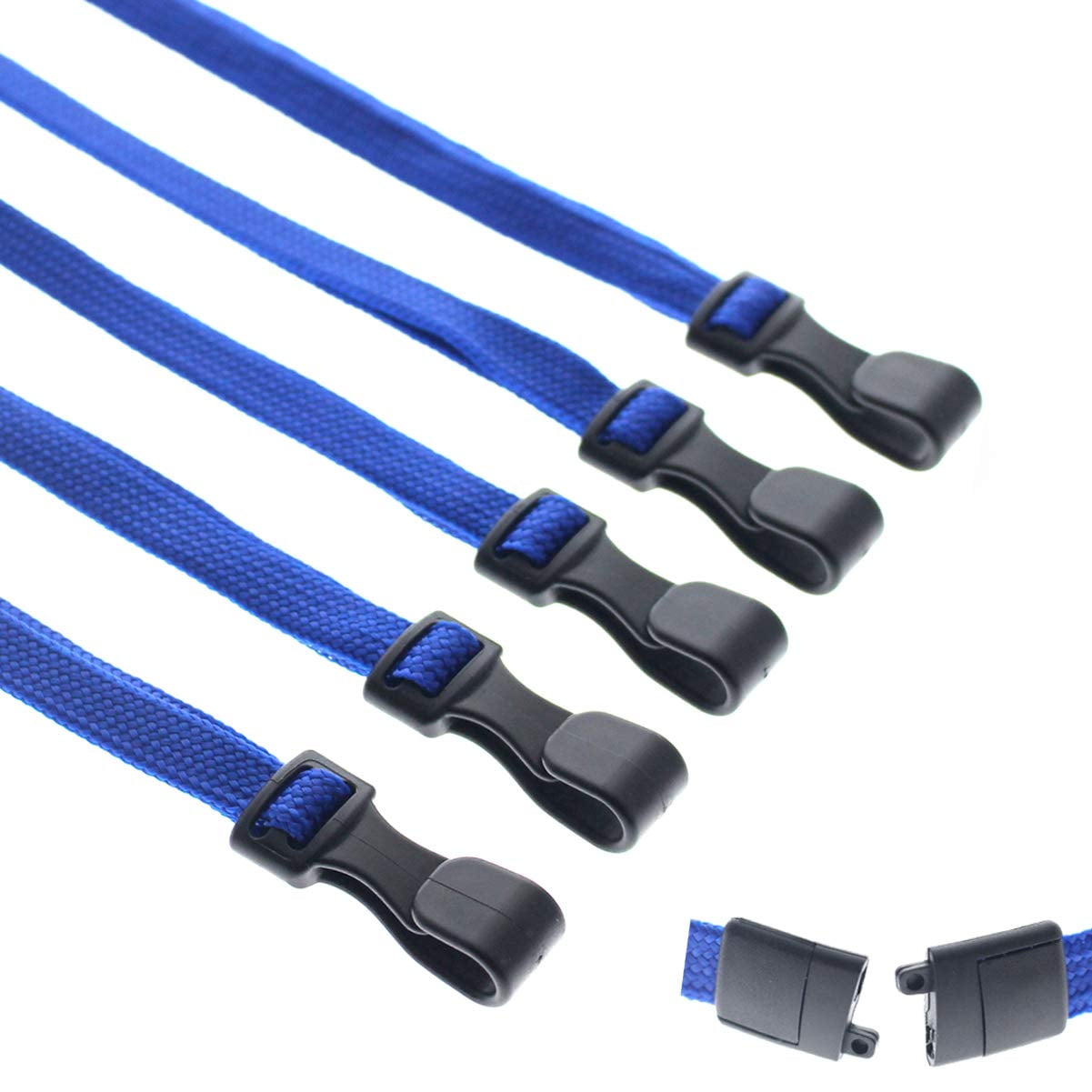5 Pack - MRI Safe ID Lanyards (No Metal) with Plastic No Twist Clip ...
