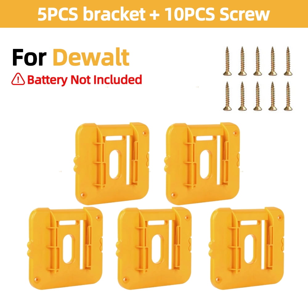 5 Pack Machine Holder Battery Storage Rack for Dewalt/Makita/Milwaukee ...