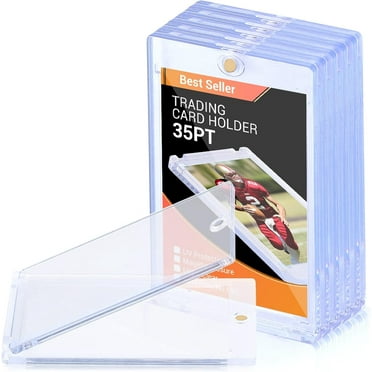 Trianu 6 Pcs Playing Deck Card Cases Clear Plastic Trading Card Storage ...