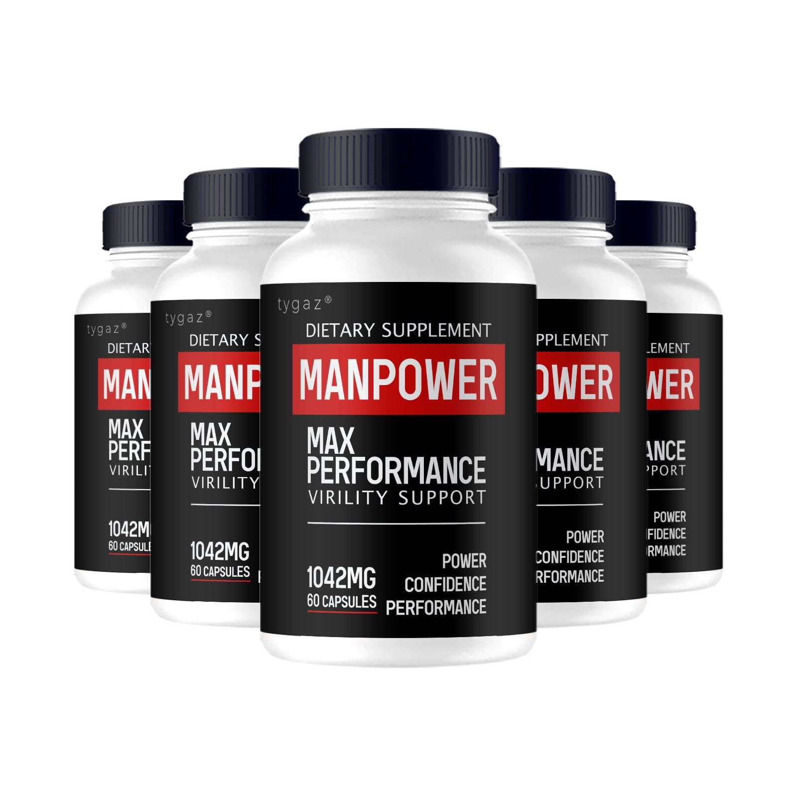 (5 Pack) Man Power - ManPower Pills For Men - Walmart.com