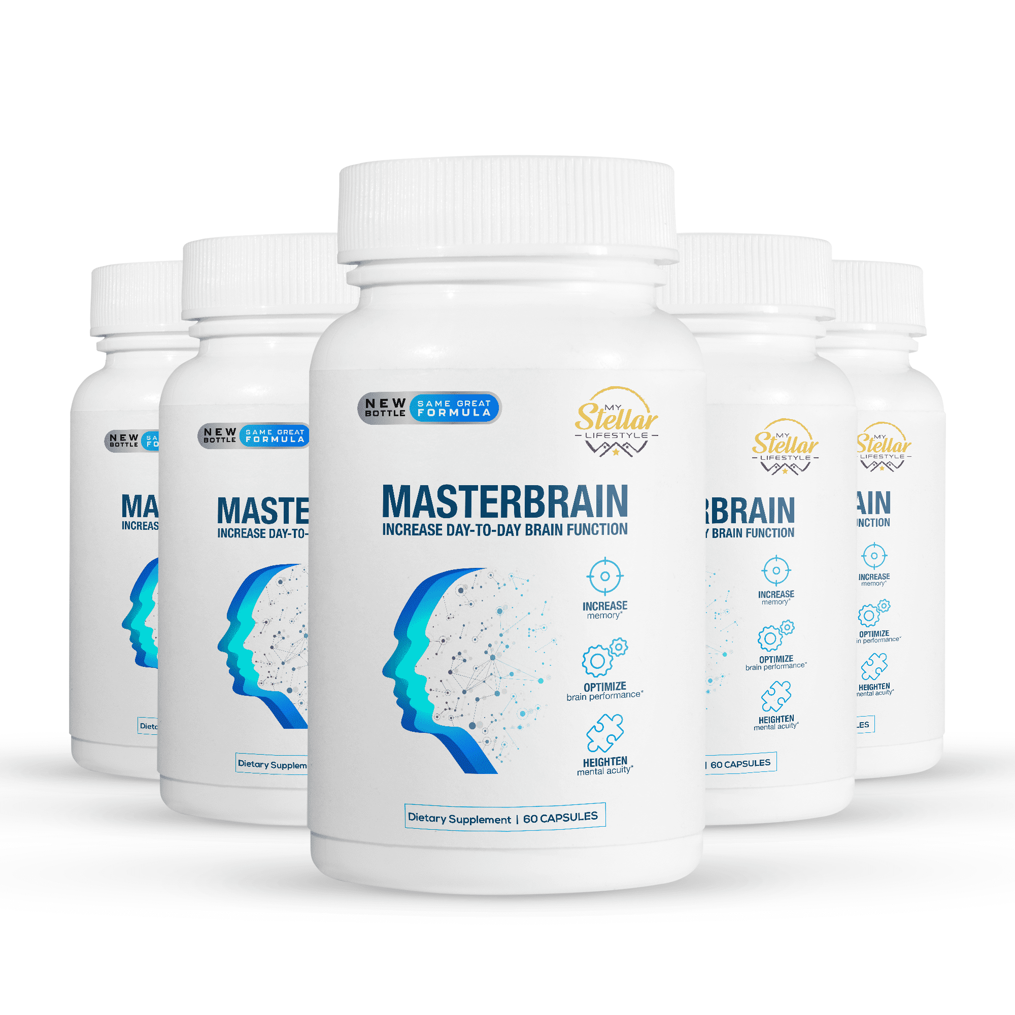 5 Pack Masterbrain, increase day to day brain function-60 Capsules x5 - Walmart.com