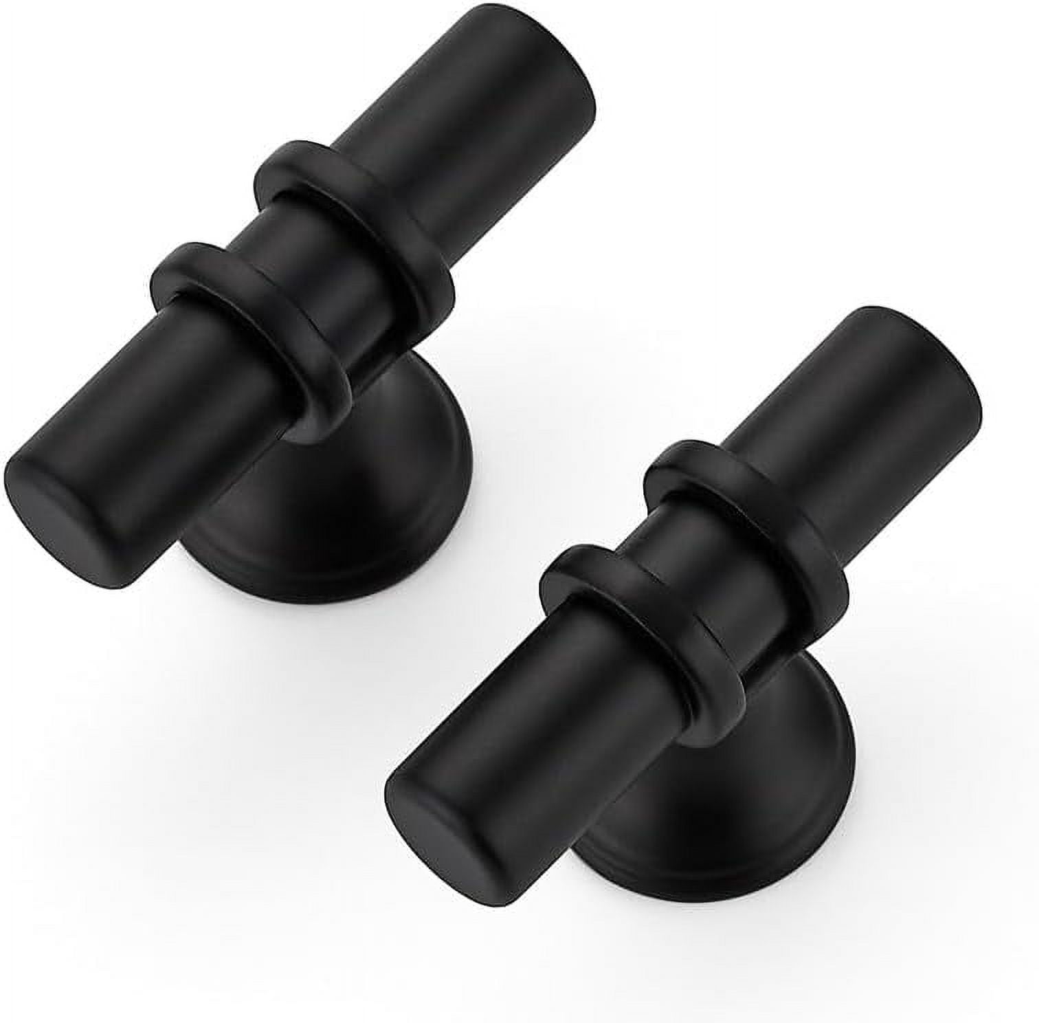 5 Pack Matte Black Cabinet Knobs - Kitchen Cabinet Knobs Black Cabinet Pulls for Kitchen Cabinet ...