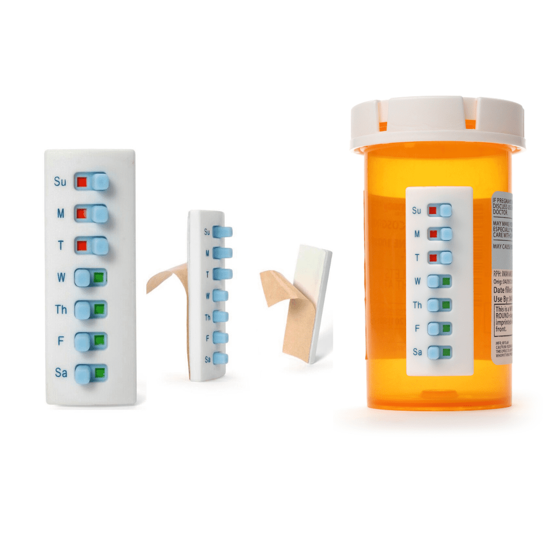 5 Pack Medication Tracker and Reminder, Take-n-Slide Reusable Pill ...