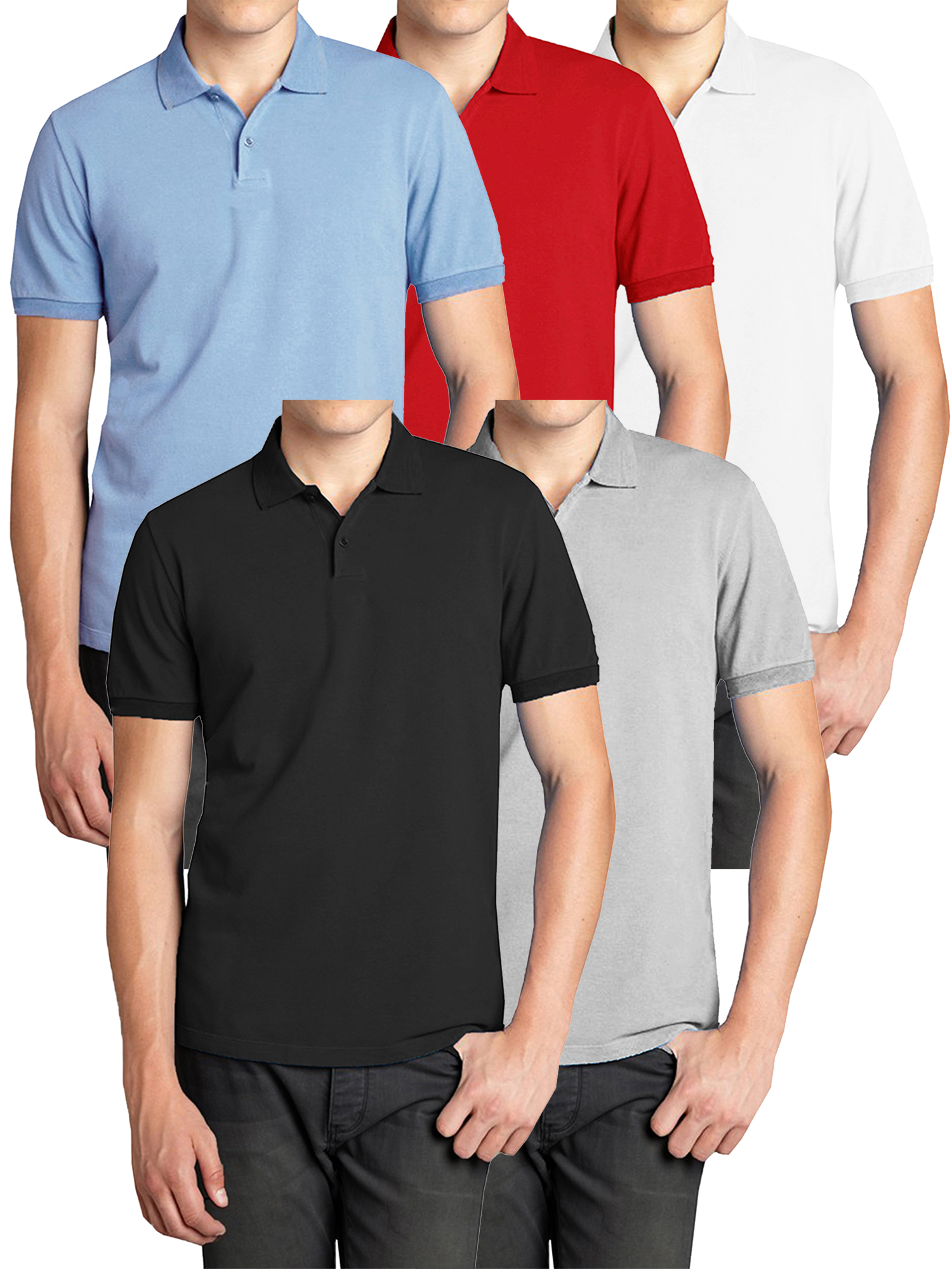 Harbor Bay by DXL Men's Big and Tall Pocket Piqué Polo Shirt Faience ...