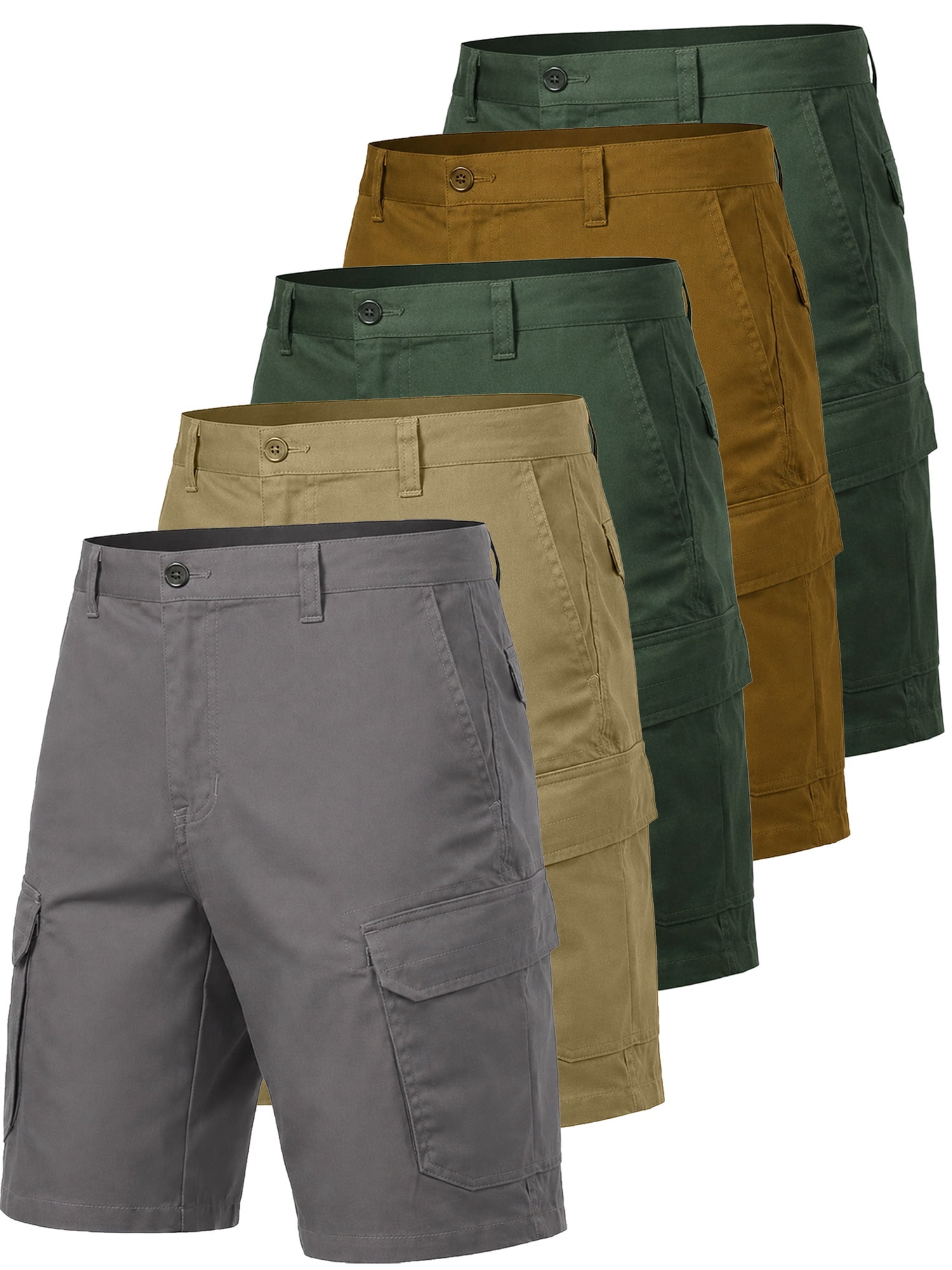 5-Pack Men's Cotton Flex Stretch Cargo Shorts - Walmart.com