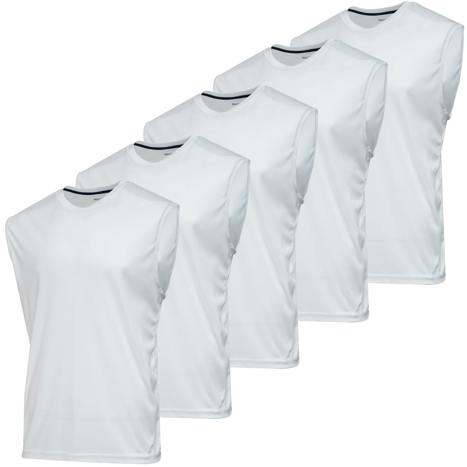 5 Pack: Men's Mesh Active Athletic Tech Tank Top - Workout & Training ...