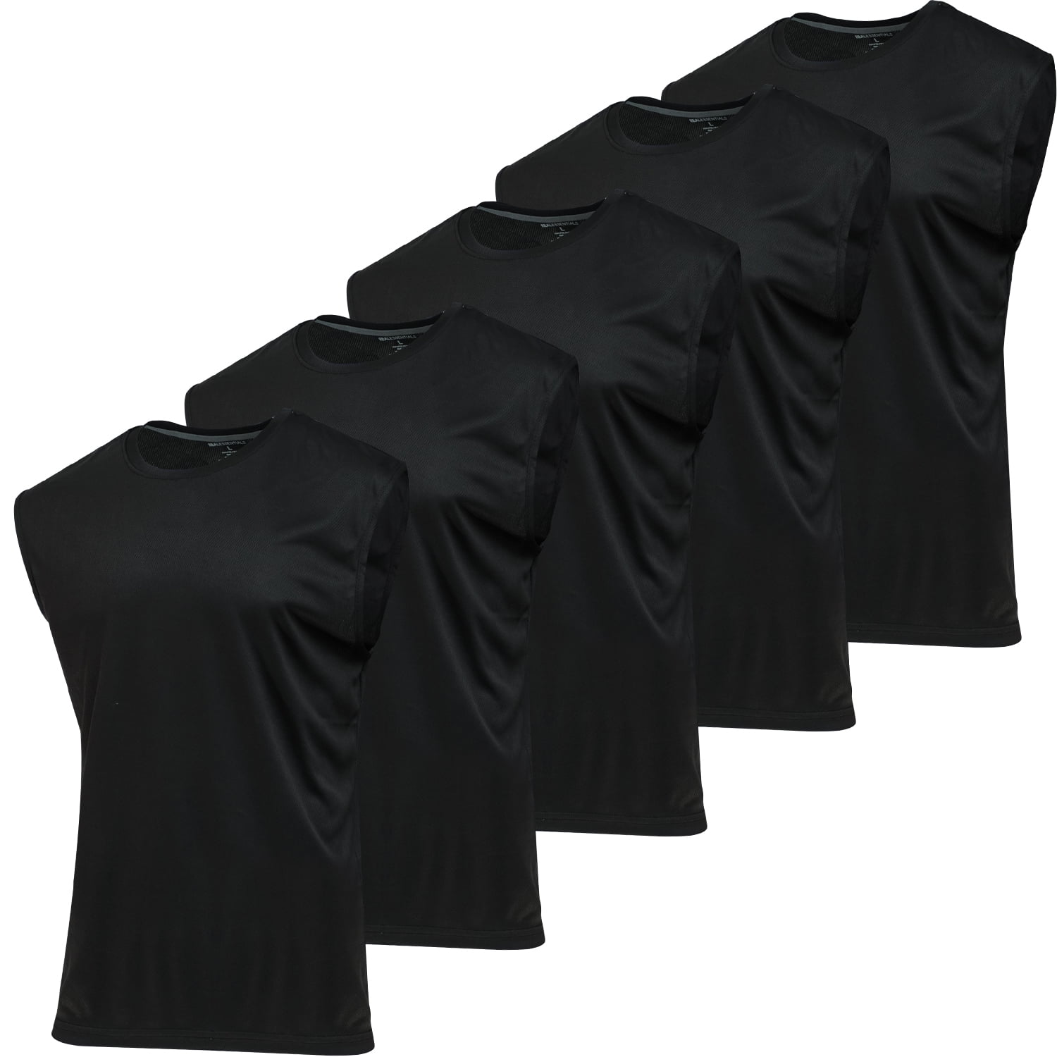 5 Pack: Men's Mesh Active Athletic Tech Tank Top - Workout & Training ...