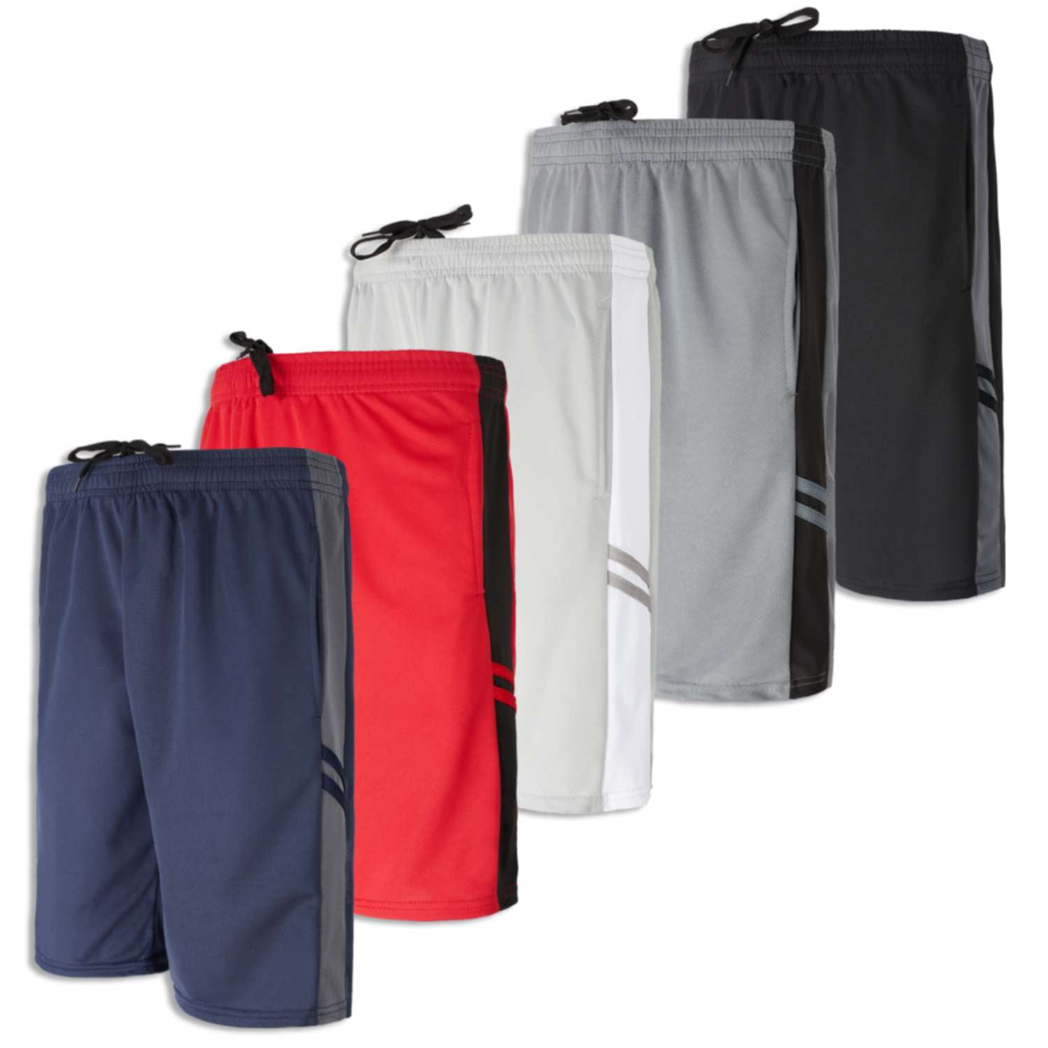 5-Pack Men's Mesh Athletic Shorts: Quick-Dry, Breathable Performance ...