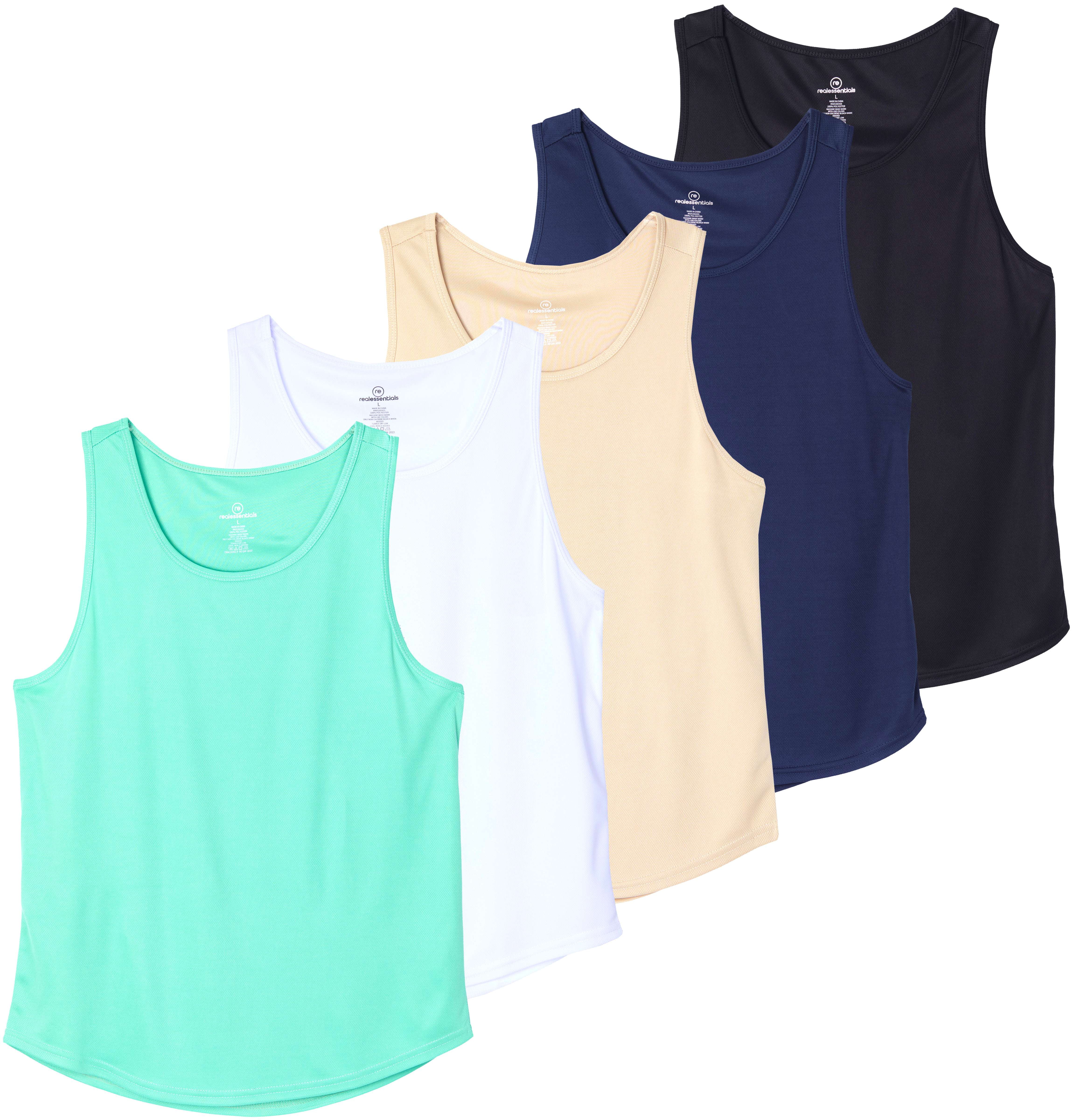 5 Pack: Men's Mesh Y-Back Muscle Tank Top - Gym Workout & Bodybuilding ...