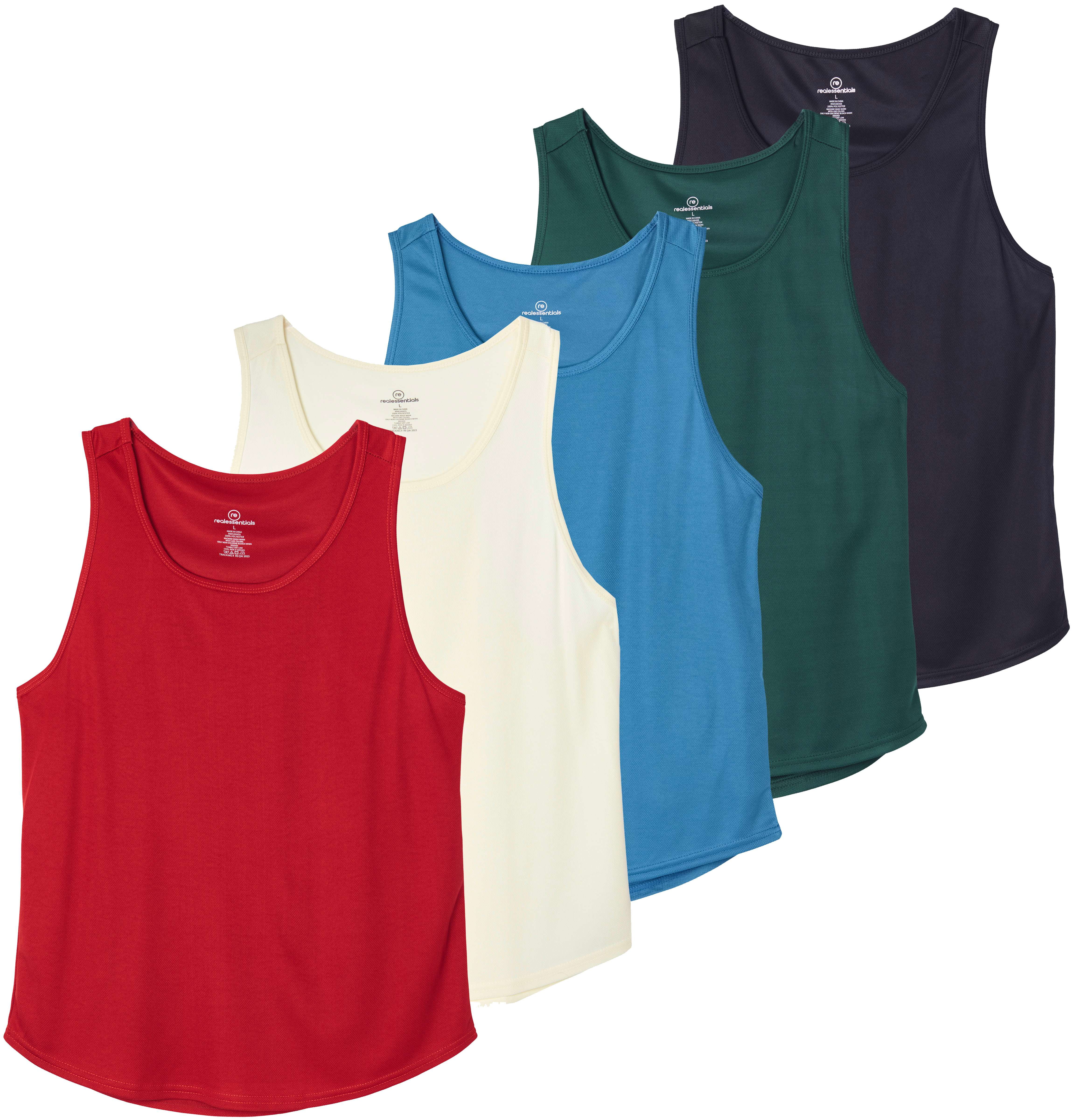 5 Pack: Men's Mesh Y-Back Muscle Tank Top - Gym Workout & Bodybuilding ...