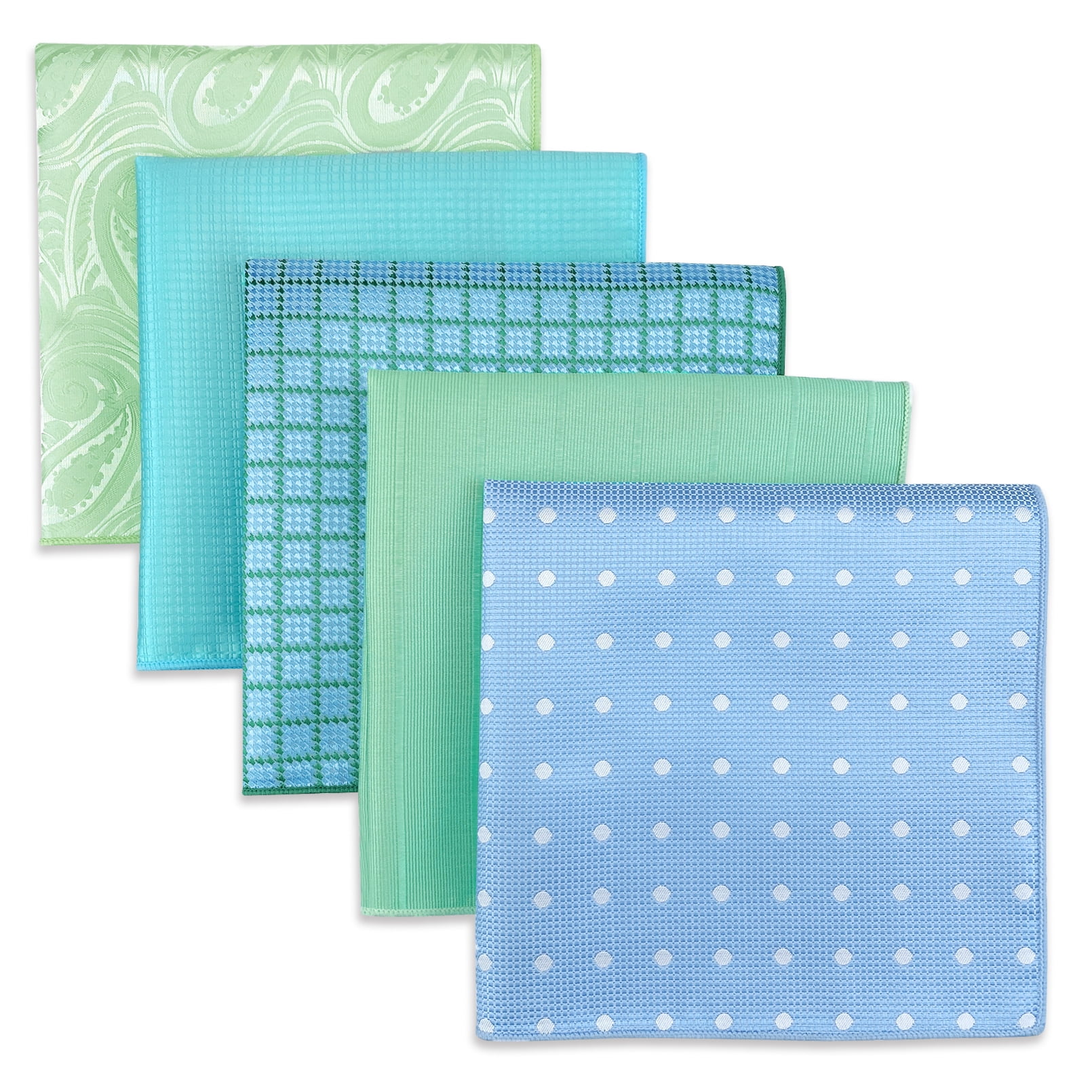 5 Pack Men's Pocket Squares Set 12.6" Formal Handkerchiefs for Suits ...