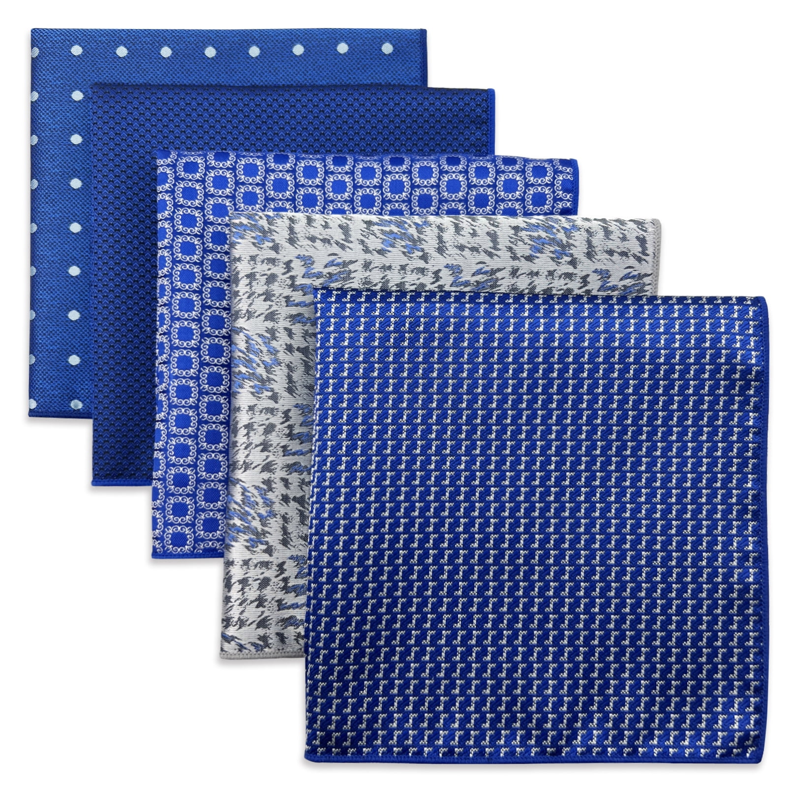 5 Pack Men's Pocket Squares Set 12.6" Formal Handkerchiefs for Suits ...