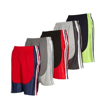 SPX [5 Pack] Men's Athletic Shorts, Dry-Fit for Gym, Workout, Running ...