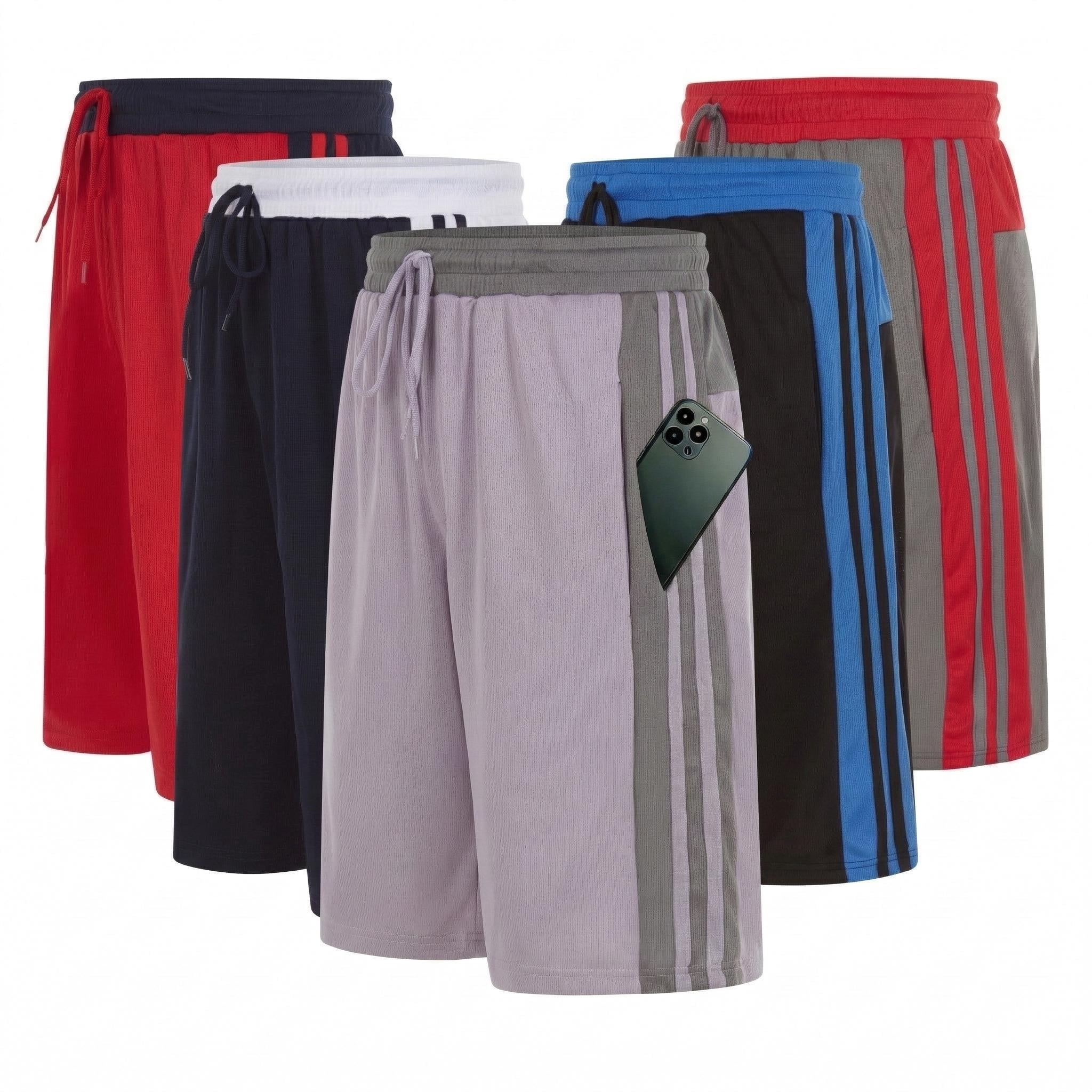 Daresay Men's Moisture-Wicking Basketball Shorts Multipack, Lightweight ...
