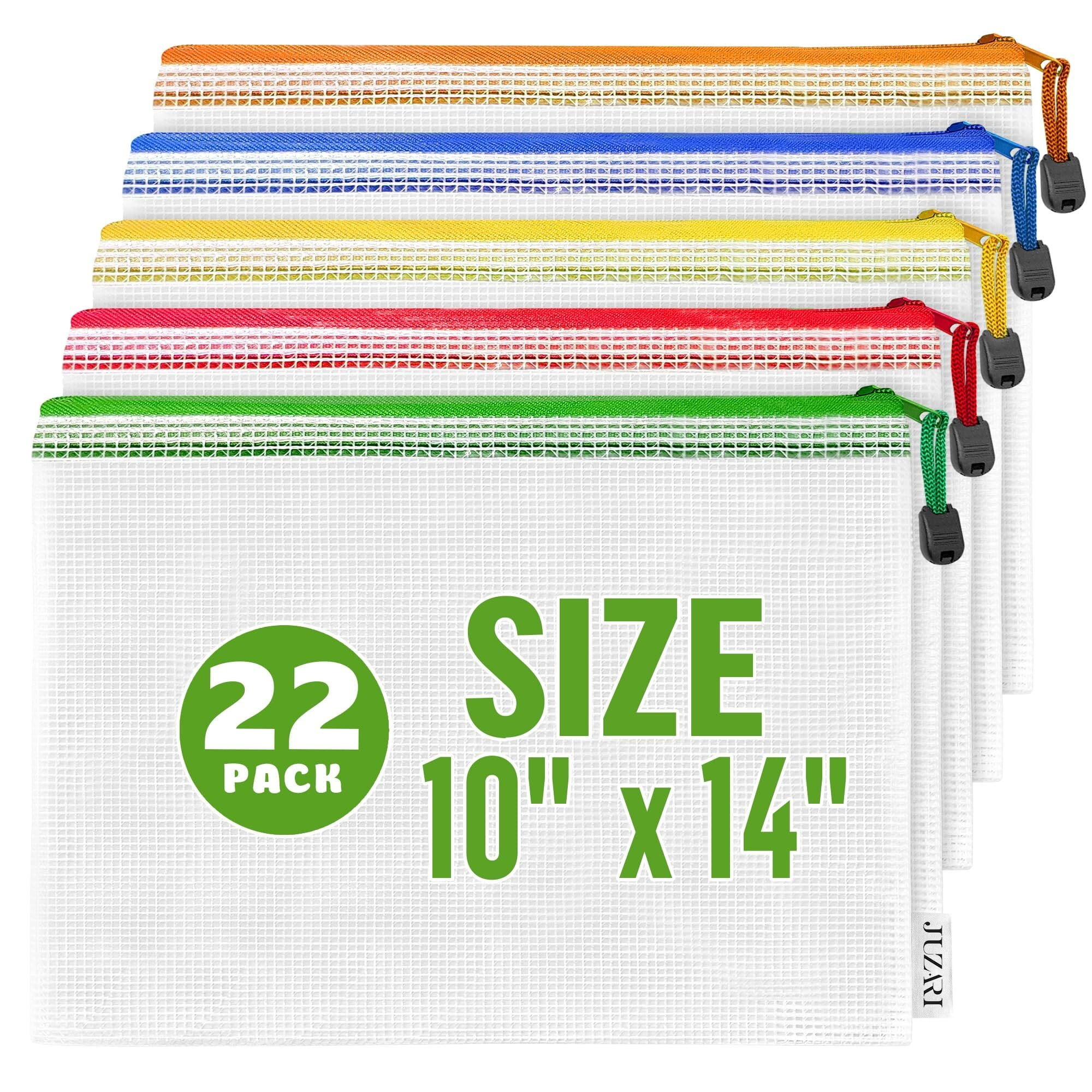 5 Pack Mesh Zipper Pouch Bags A3 - Plastic Zipper Pouches for ...