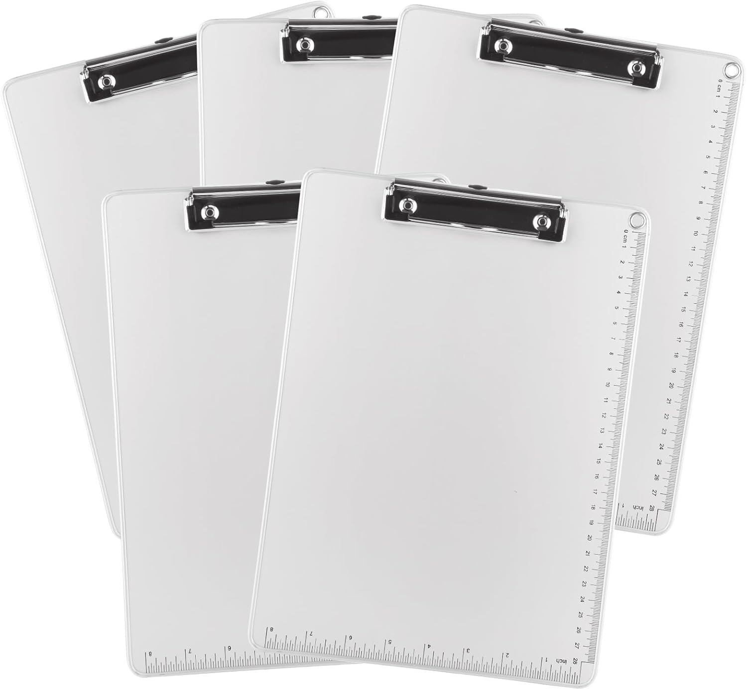 5 Pack Metal Clipboard, Aluminum Office Clipboard with Low Profile Clip ...