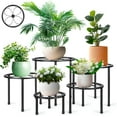 5 Pack Metal Plant Stand, Iron Plant Stands for Indoor and Outdoor ...