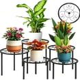 5 Pack Metal Plant Stands,Heavy Duty Potted Holder for Flower Pot ...