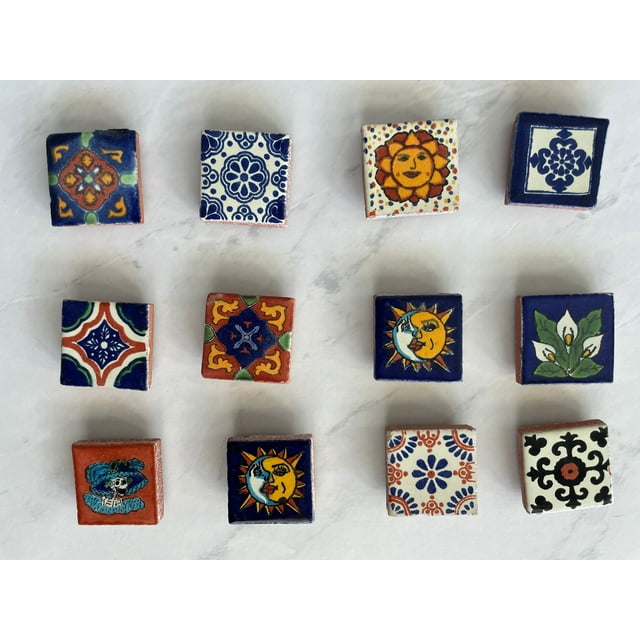 5 Pack - Mexican Tile Magnets | Fridge Magnets | Hand Painted Fridge ...