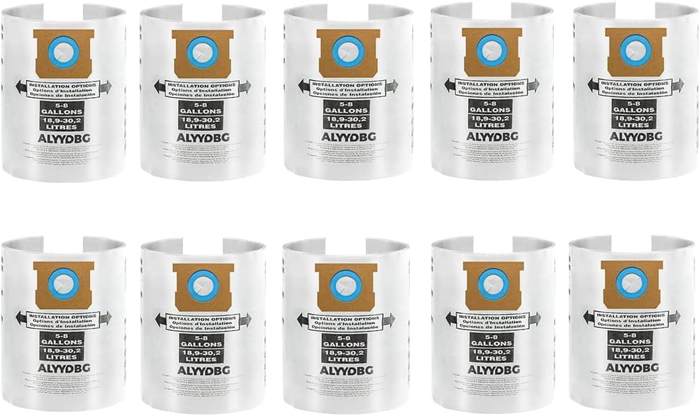 5 Pack Micro Shop VAC Bags 2-2.5 Gallon, Type B 90668 9066800 9066833 ...