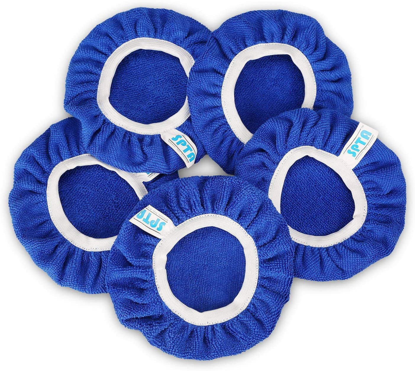 5-Pack Microfiber Buffing Bonnets, 125-150mm Polishing Pads for Orbital ...