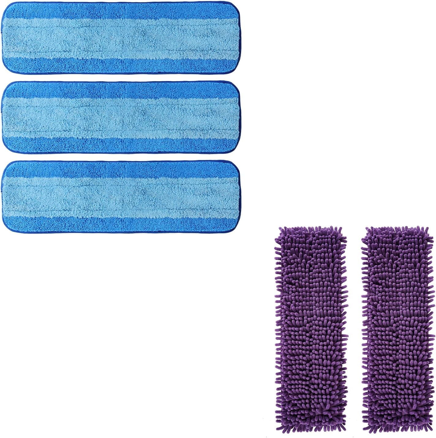 5 Pack Microfiber Cleaning Pads for Bona Mop, Reusable Mop 18 Inch Pet ...