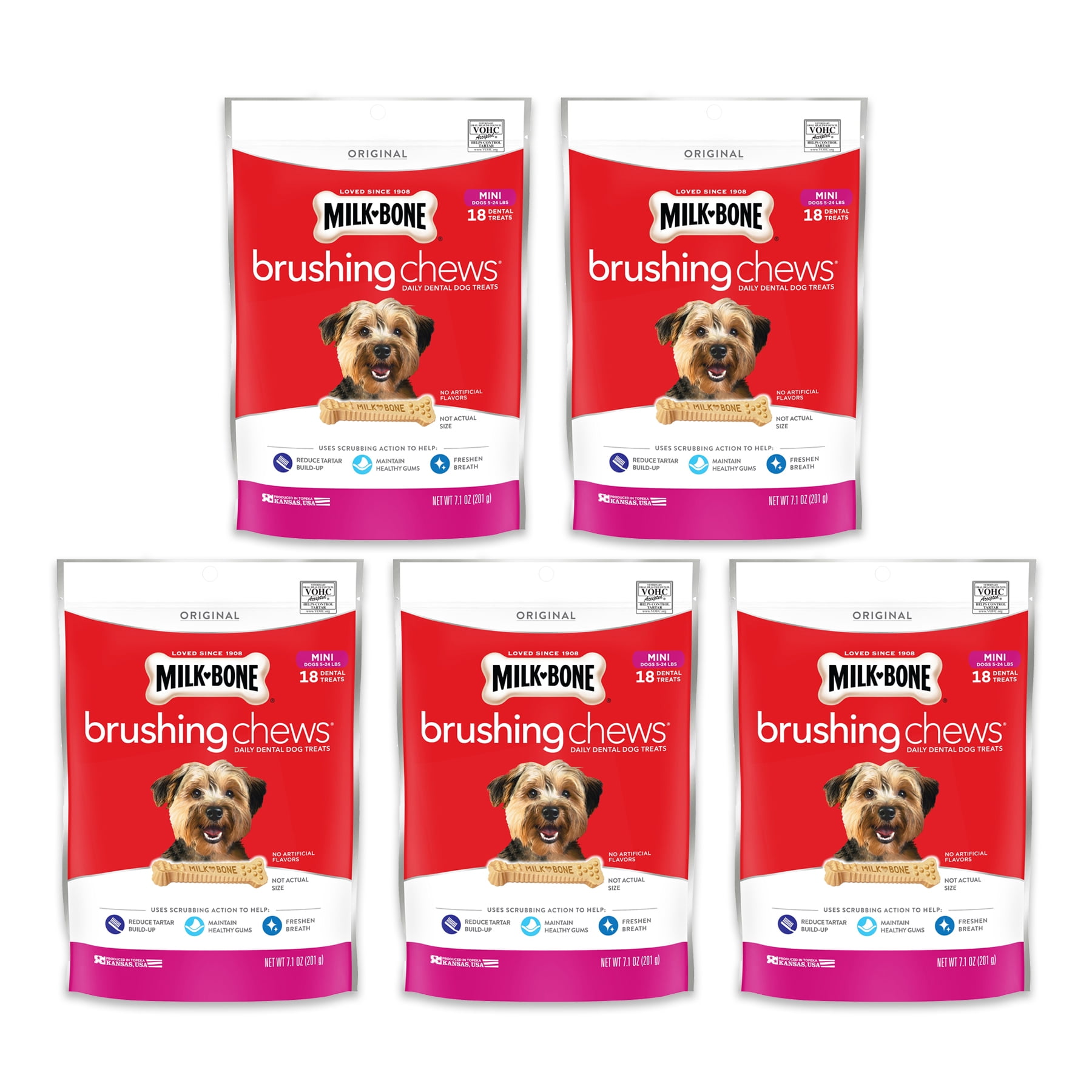 Milk-Bone Brushing Chews Dental Dog Treats, Teeth Cleaning, Fresh ...