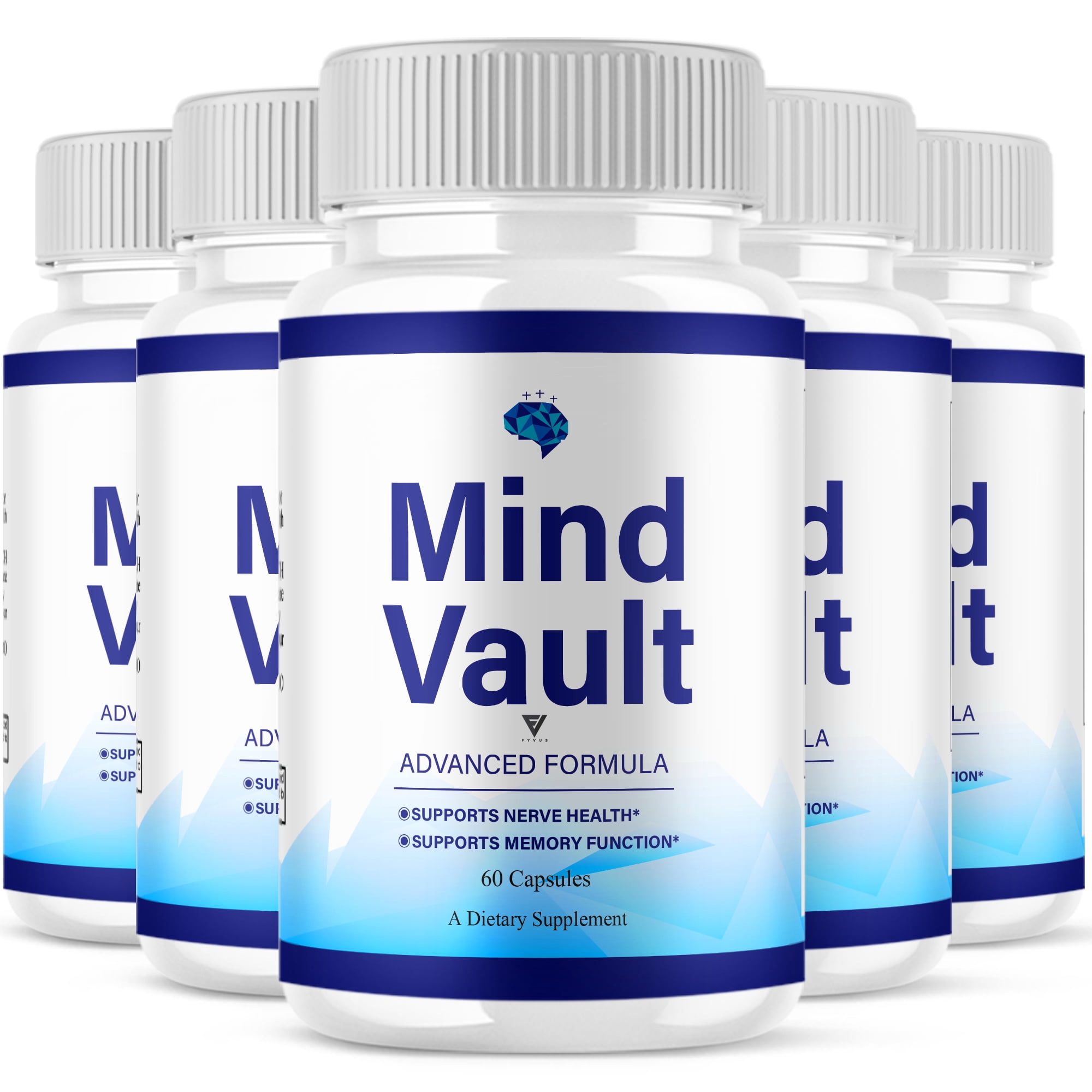 (5 Pack) Mind Vault Memory and Focus Capsules, MindVault Advanced ...
