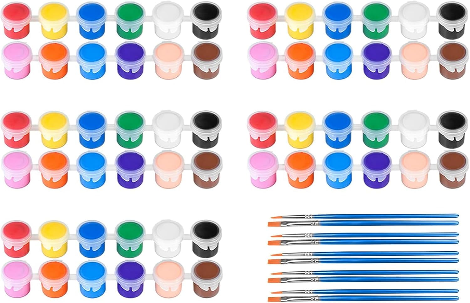 5 Pack Mini Acrylic Paint Set,12 Colors Acrylic Paints Strips for Kids ...