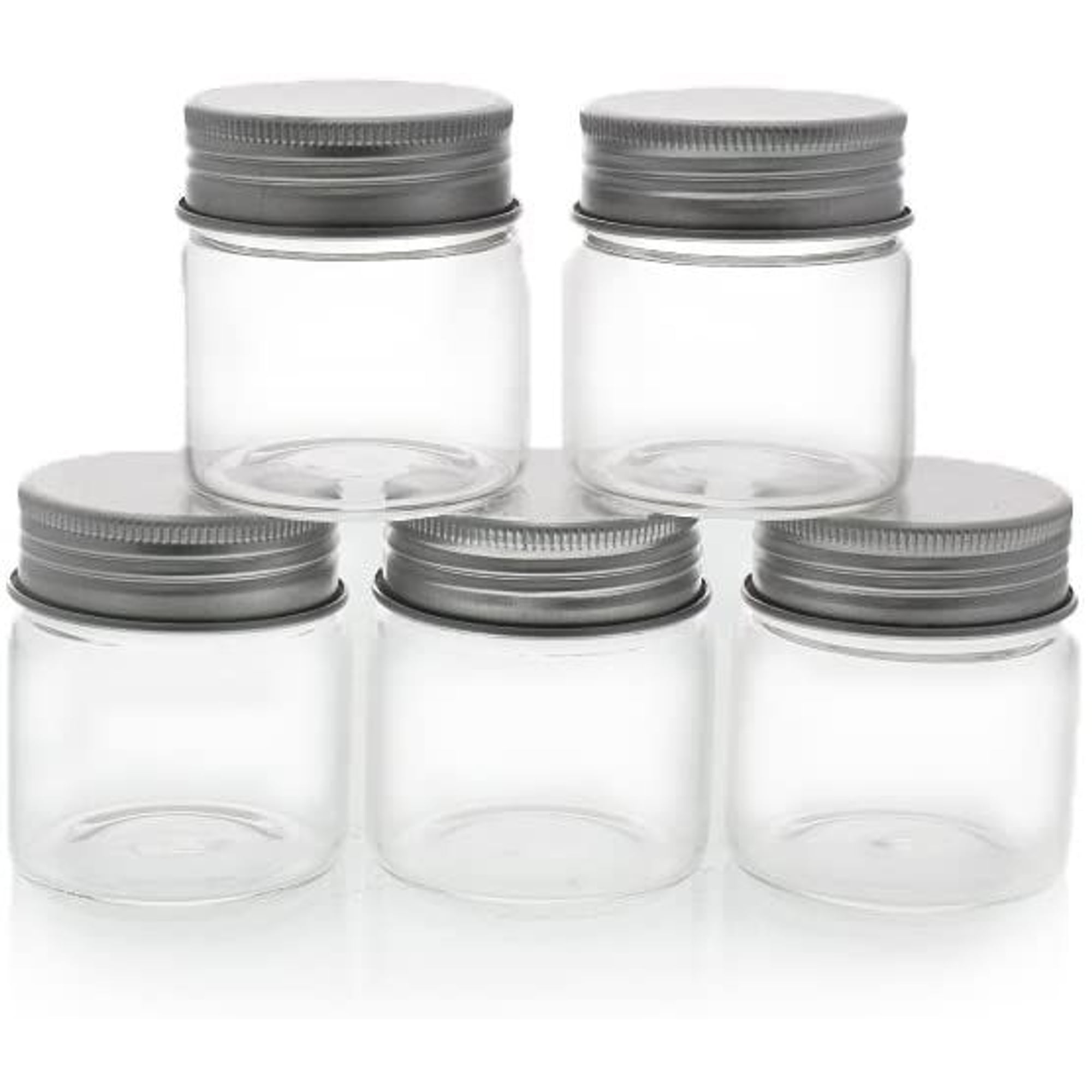 5 Pack Mini Wide Containers, 1.7 oz Tiny Glass Jars with Lids for DIY Crafts, Spices, Jams ...