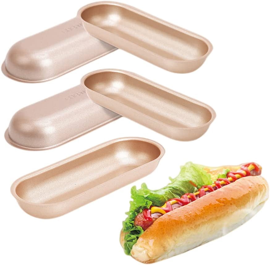 5 Pack Mini Loaf Pan Baking Pan,7in Non-Stick Carbon Steel Hot Dog Loaf ...