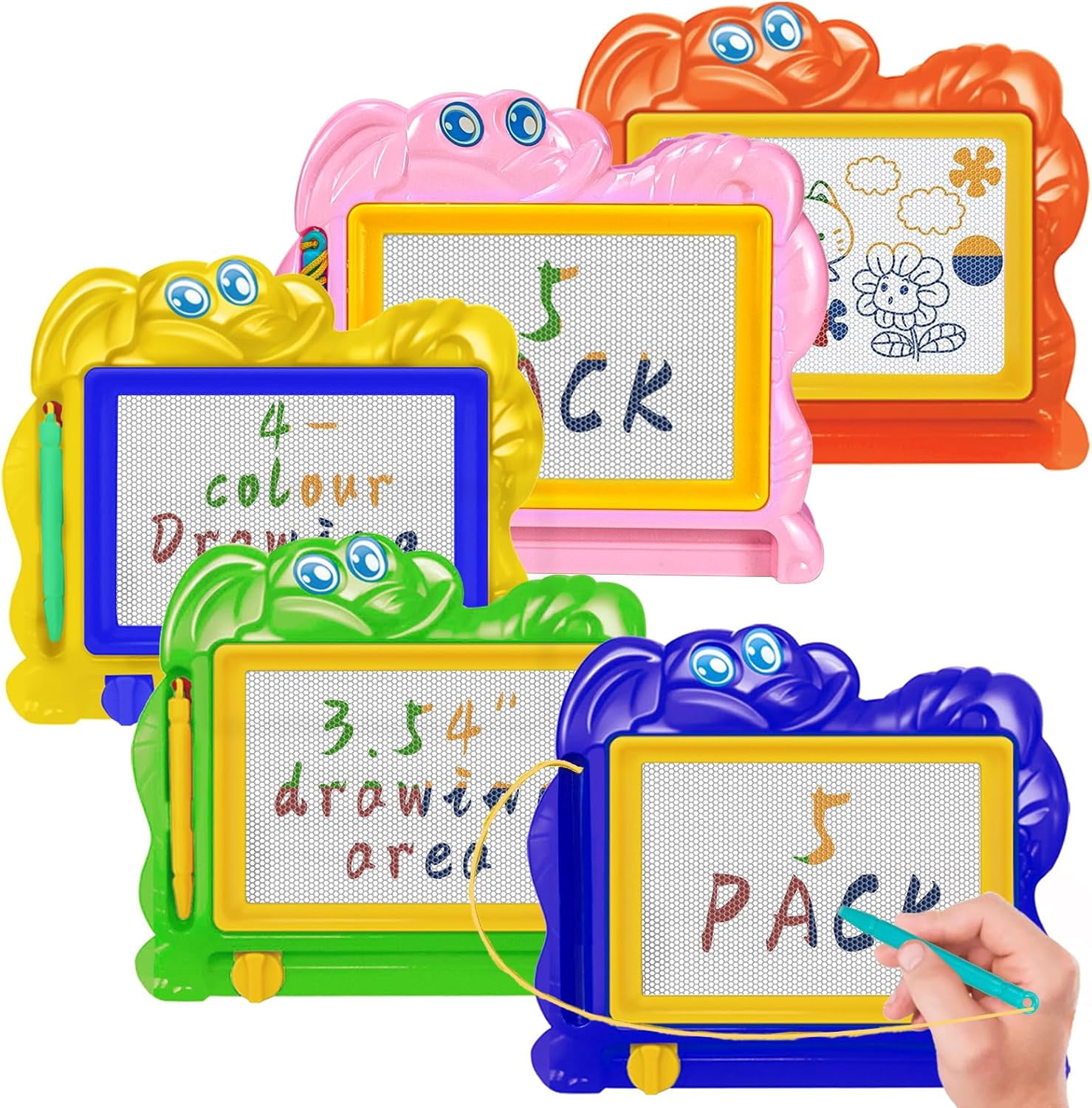 5 Pack Mini Magnetic Drawing Board for Kids, Colorful Doodle Drawing ...